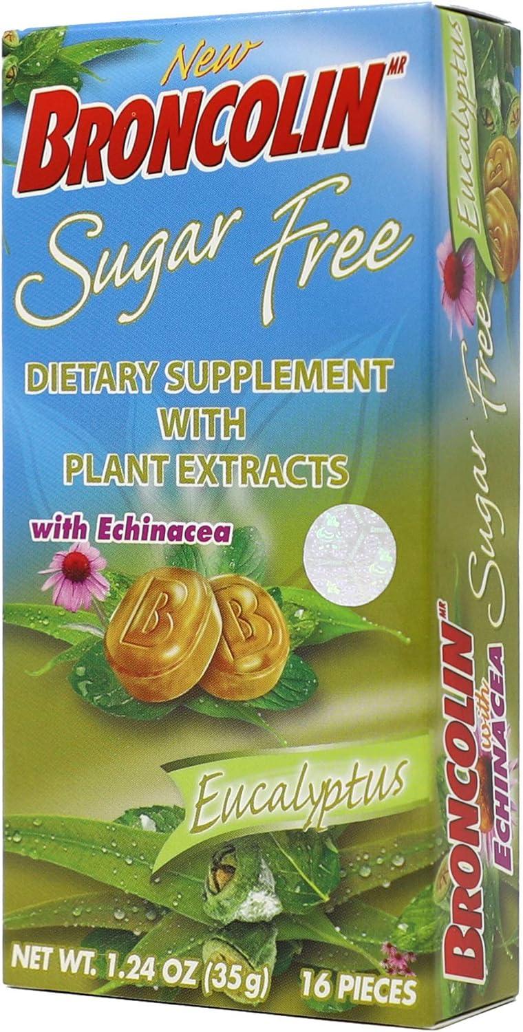 Broncolin Sugar-Free Echinacea & Eucalyptus Drops - 2-Pack (32 Drops ...