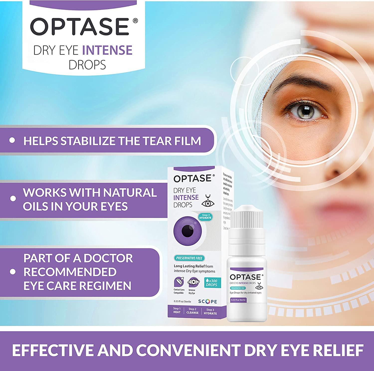 OPTASE Dry Eye Intense Drops - Preservative Free Artificial Tears for Severe Dry Eye Relief ...
