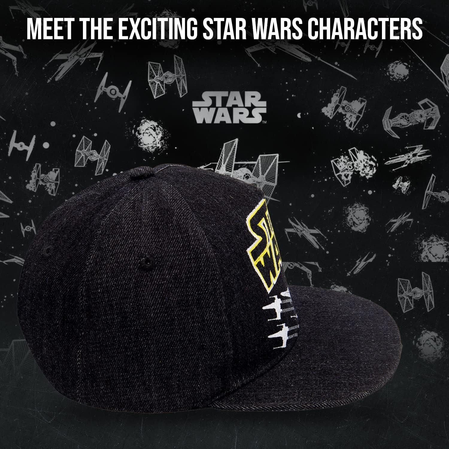 Star Wars Classic Embroidered Logo Youth Baseball Cap - Black/Yellow ...