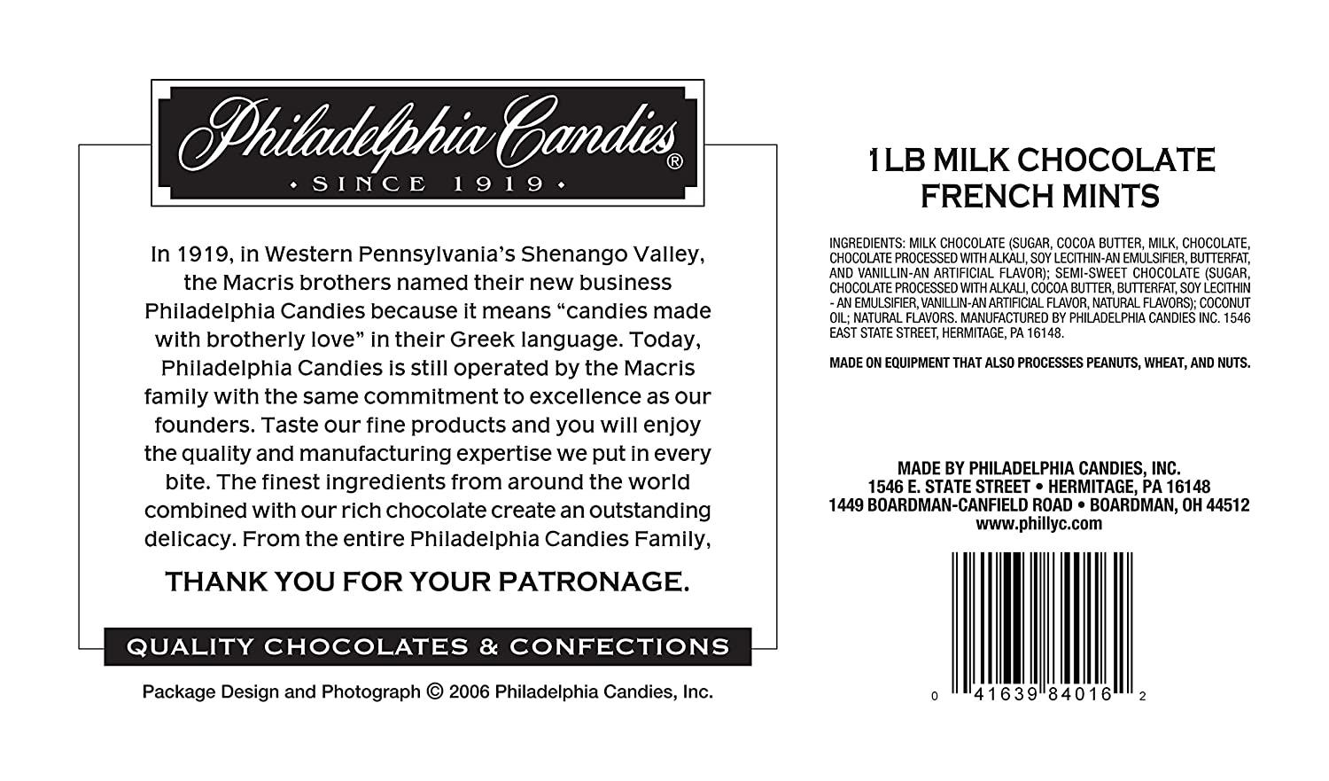 Philadelphia Candies French Mint Meltaway Truffles - 1 Pound Milk ...