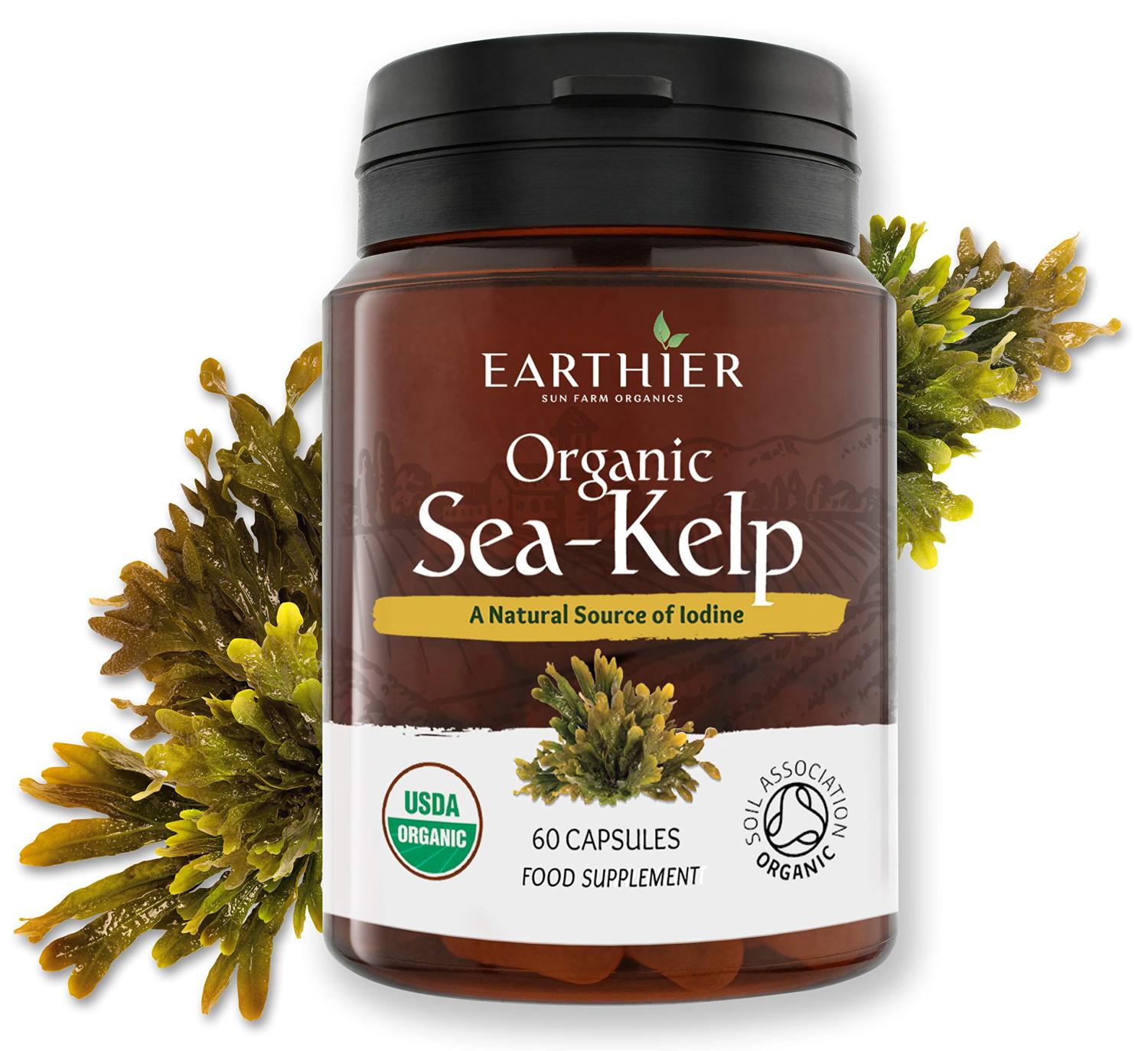 Certified Organic Iodine From 500Mg Kelp Giving 385Mcg Iodine Per ...