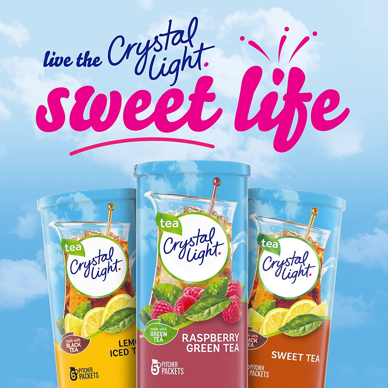 Crystal Light Sugar-Free Raspberry Green Tea Drink Mix - 60 Packets ...