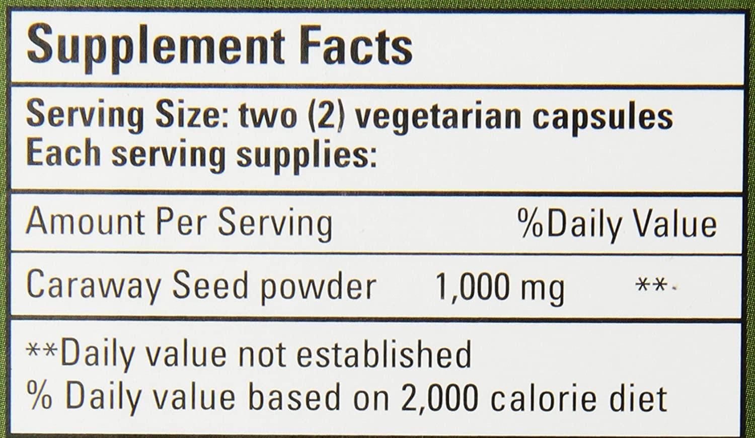 Bio Nutrition Caraway Seed Vegi-Caps - 60 Count for Digestive Health ...