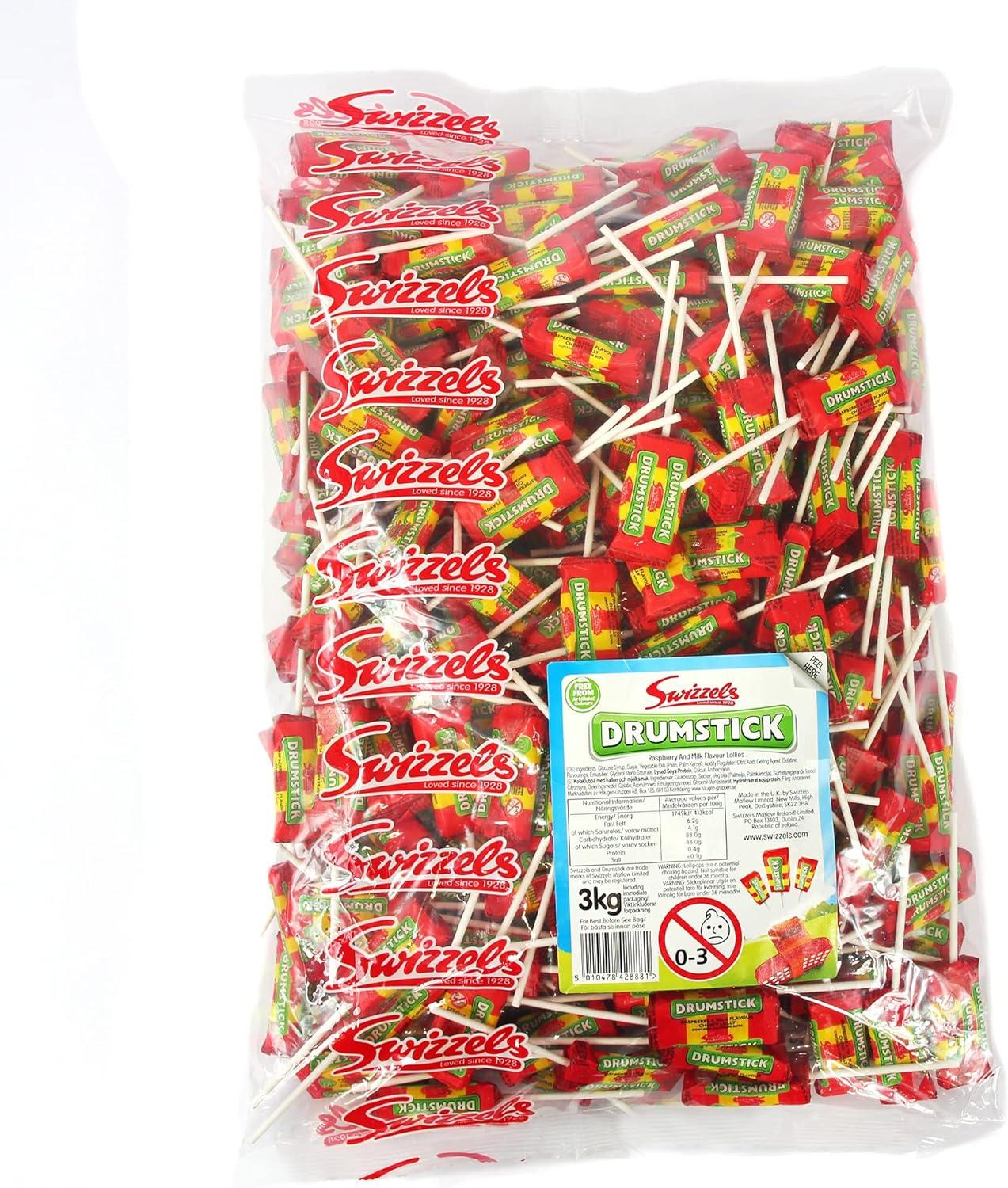 Swizzels Refreshers Original Lemon Flavour 3kg & Drumstick Lollies 3kg ...