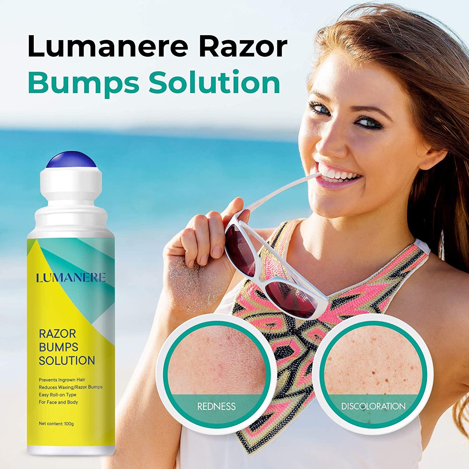 Lumanere Razor Bumps Solution + Hair Inhibitor After Shave Serum | Roll ...