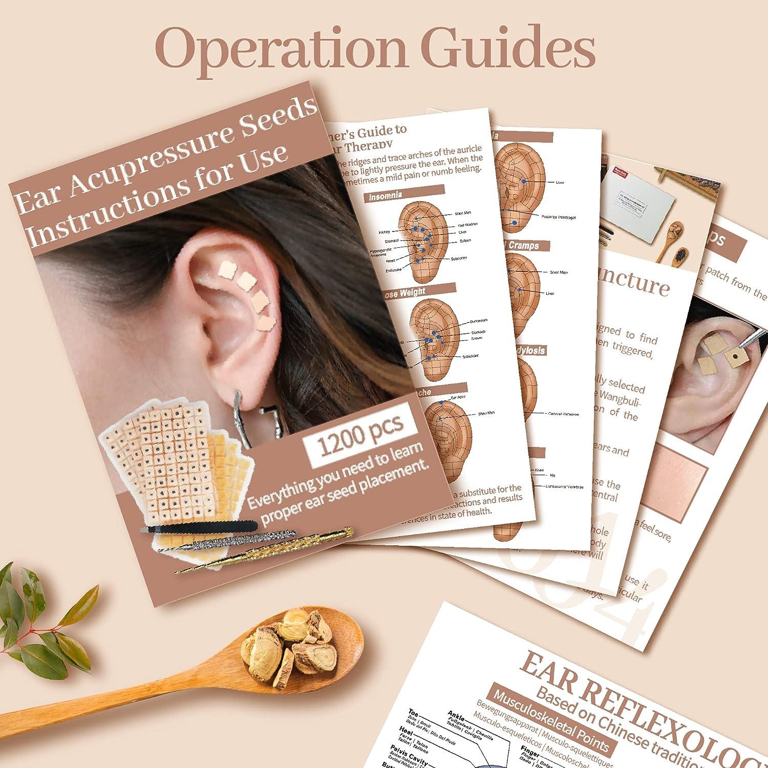 Multi-Condition Ear Seeds Acupuncture Kit - 1200Pcs Ear Press Seeds ...