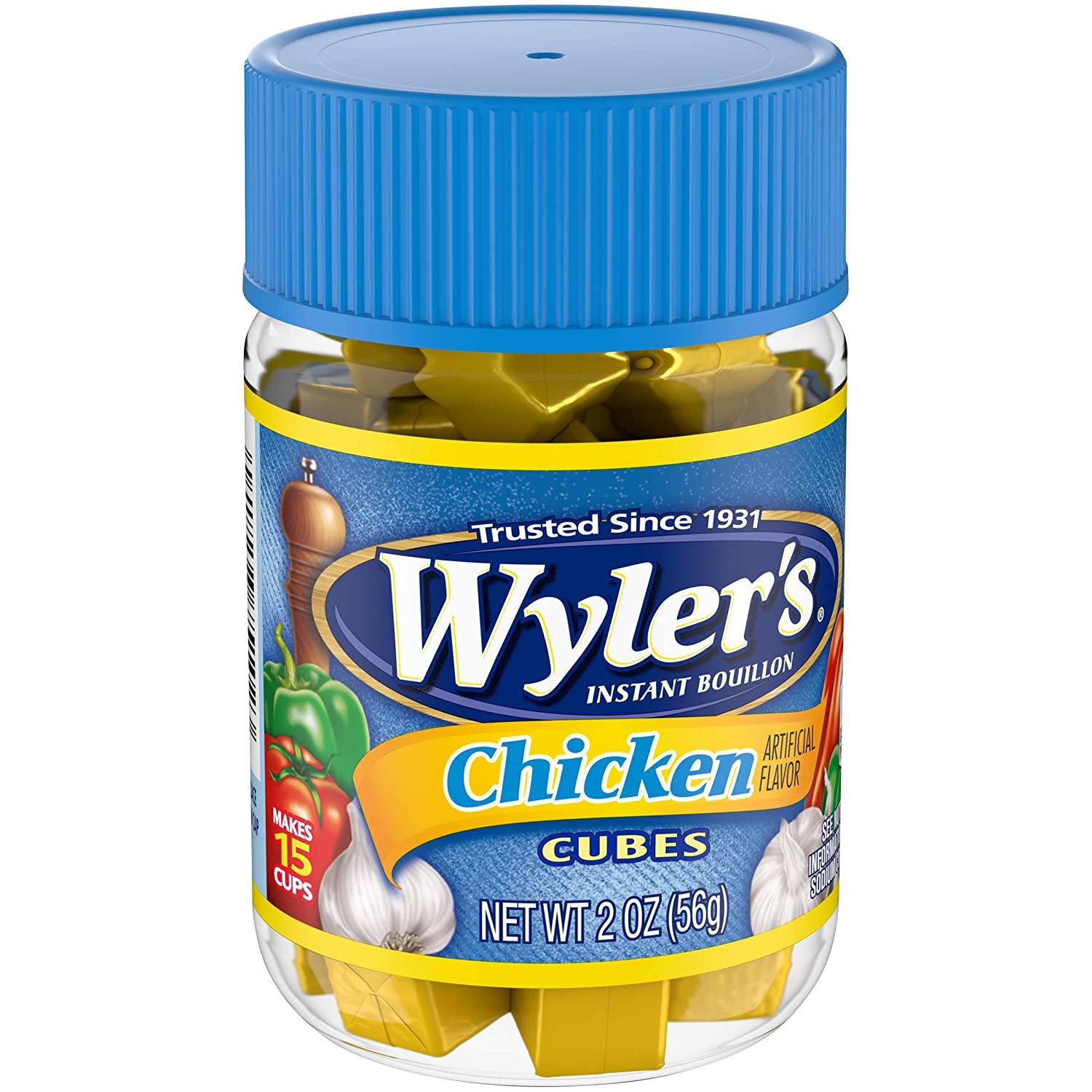 Wylers Instant Chicken Bouillon Cubes - 2 oz Jar | Buy Now with Express ...