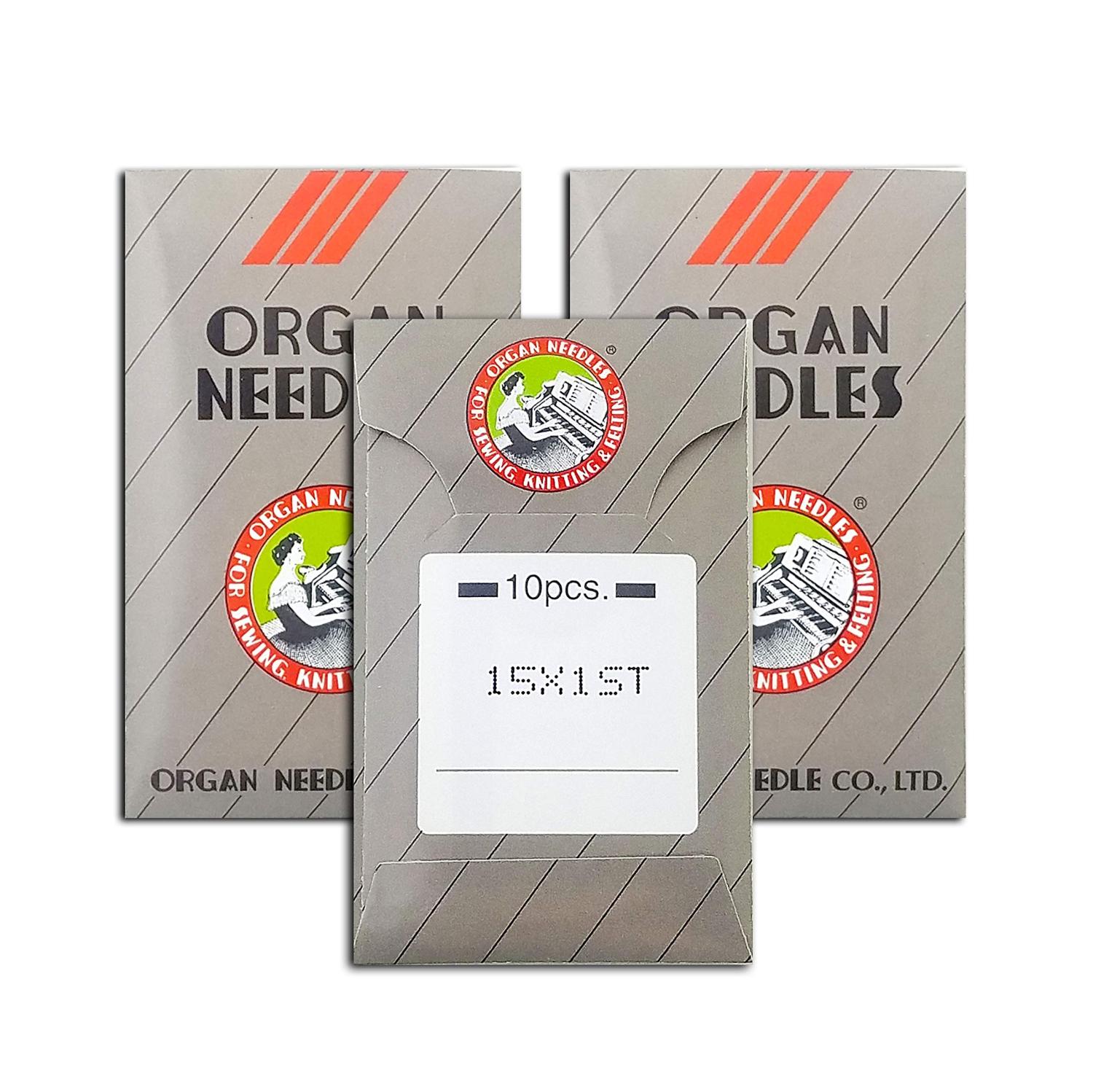 30 Organ 15X1ST Flat Shank Home Embroidery Machine Needles - Large Eye ...