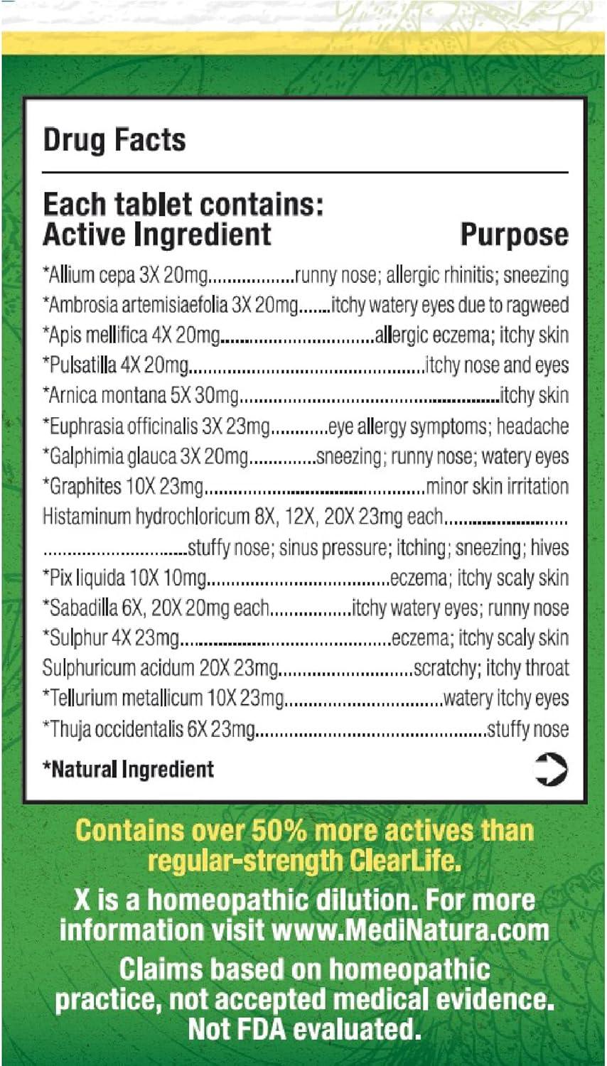 ClearLife Extra Strength Allergy Relief Tablets - 15 Actives for ...