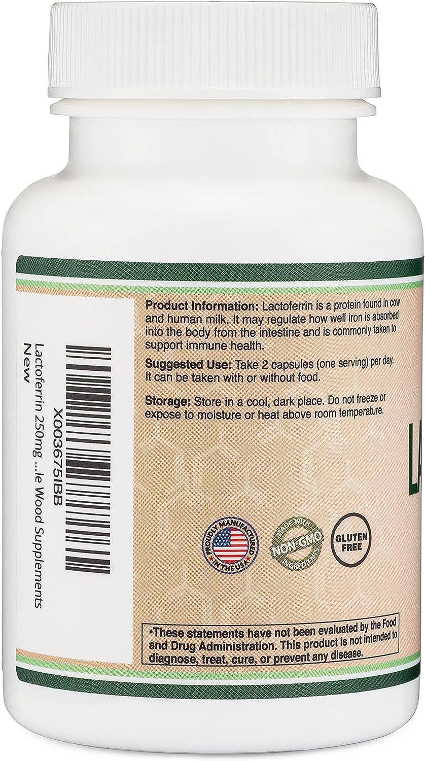 Lactoferrin 250mg (60 Capsules) - Patented Bioferrin Formula for Iron ...