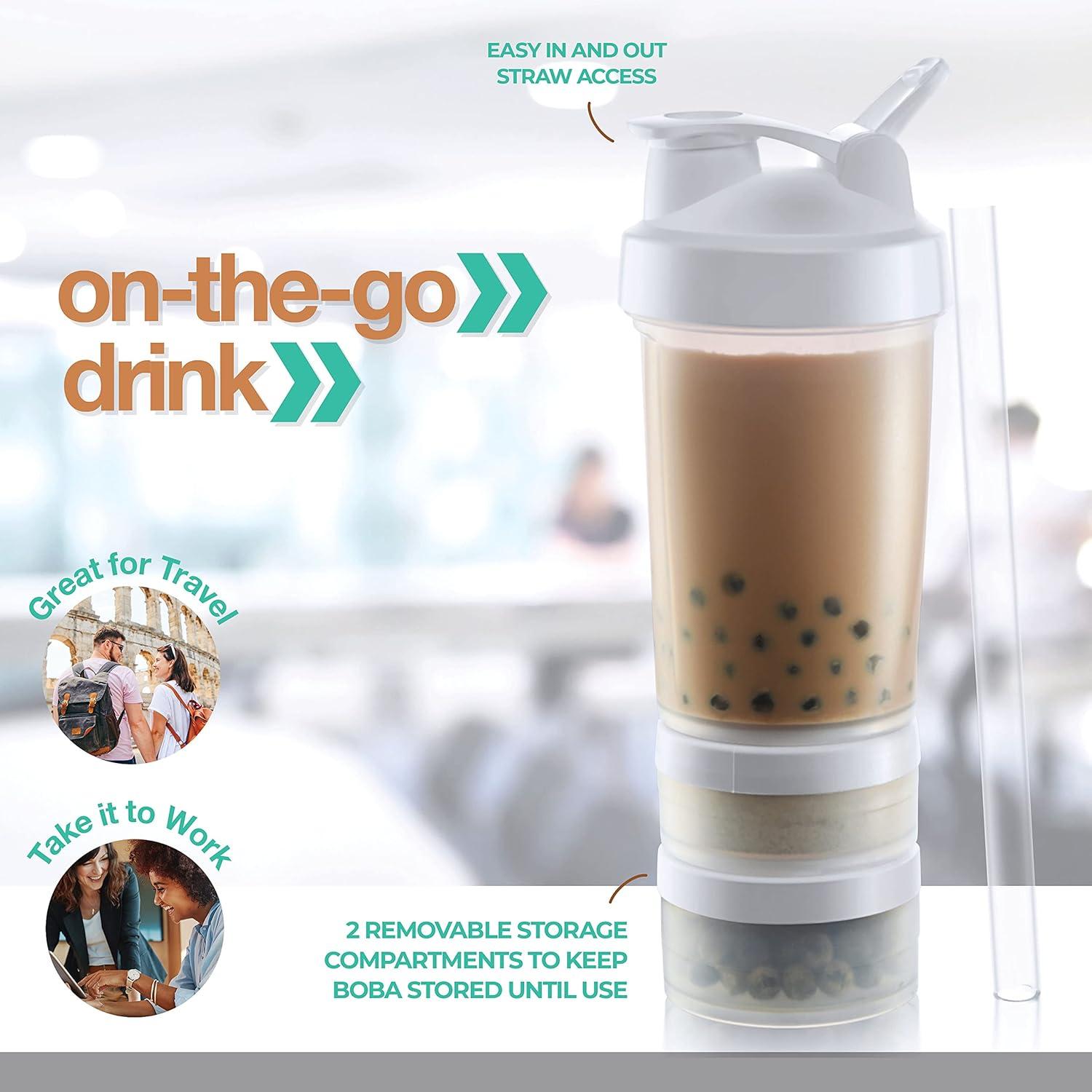 Fresh Finest Instant Boba Tea Kit with Tapioca Pearls & Reusable Cup ...