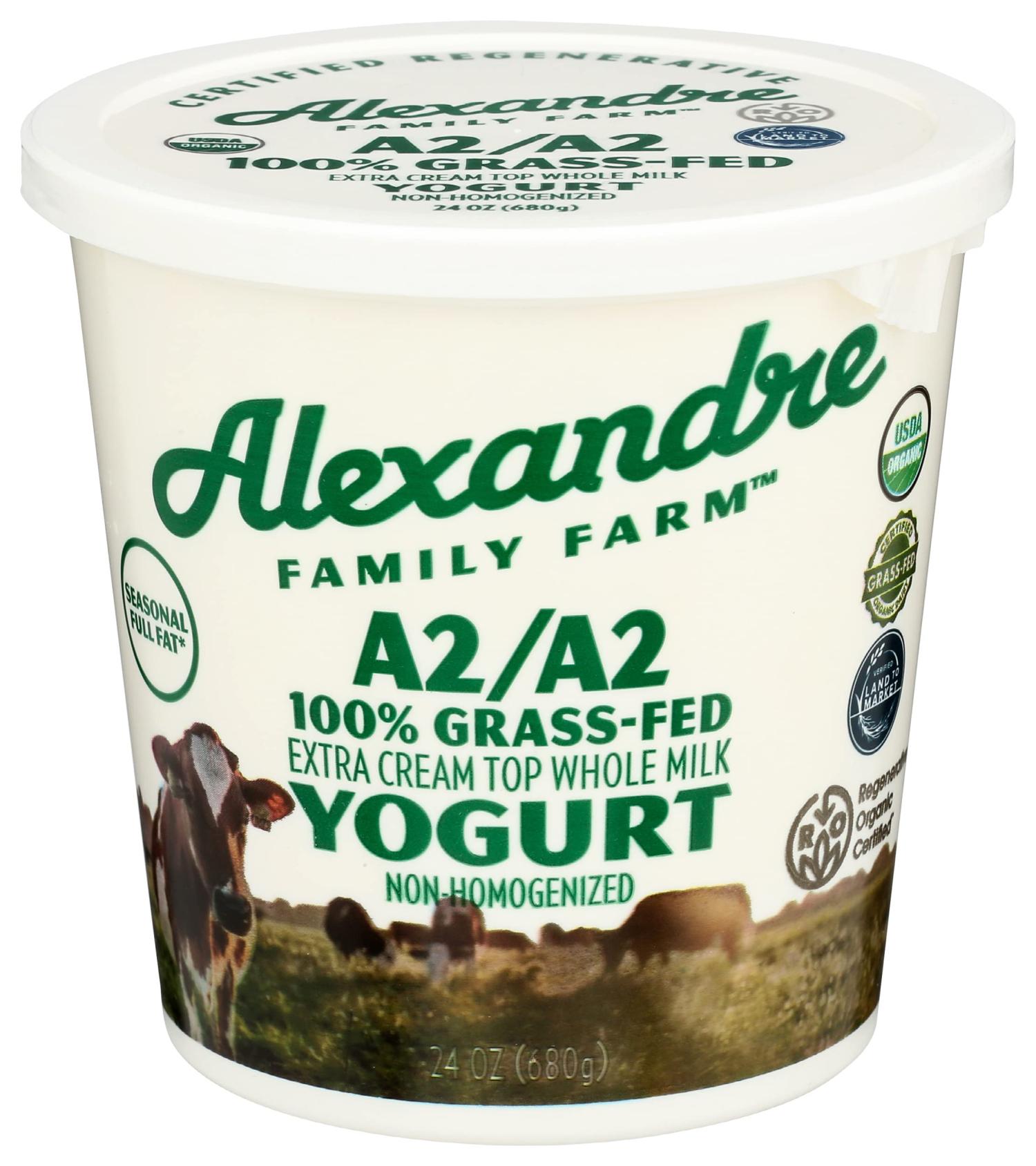 Alexandre Family Farms Organic Plain Yogurt 24 OZ - Best Quality Dairy ...
