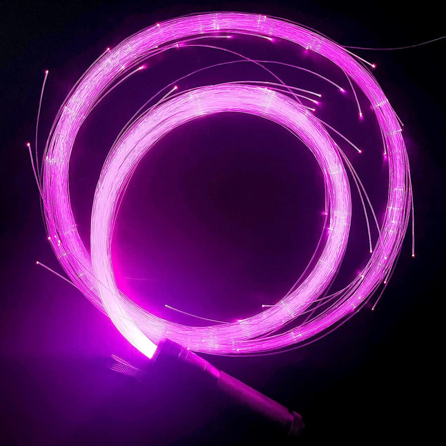 LED Fiber Optic Whip Super Bright Dance Whips 360Swivel Pixel Rave Whip ...