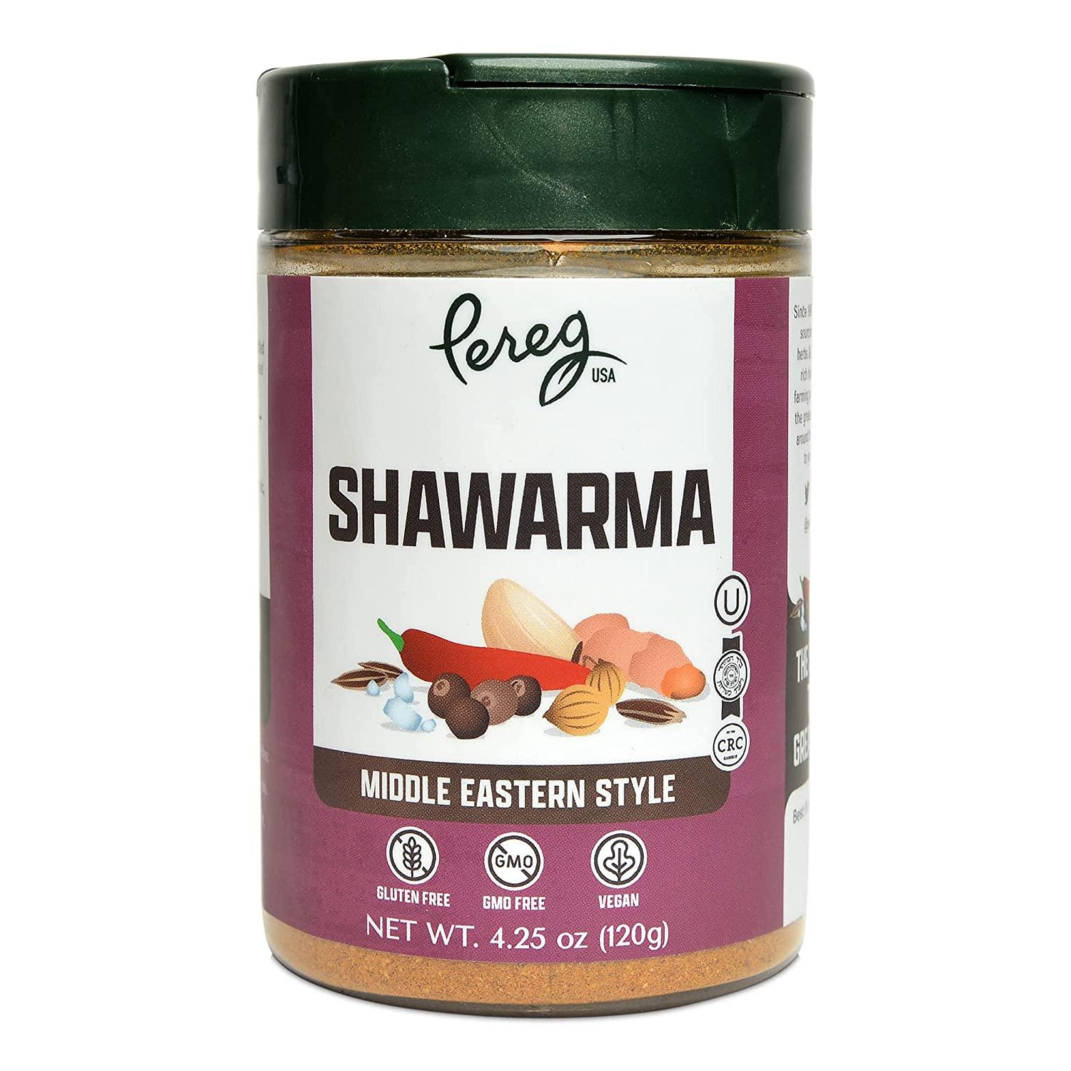Pereg Shawarma Spice Seasoning - 4.25 Oz | Non-GMO Vegan Meat & Poultry ...