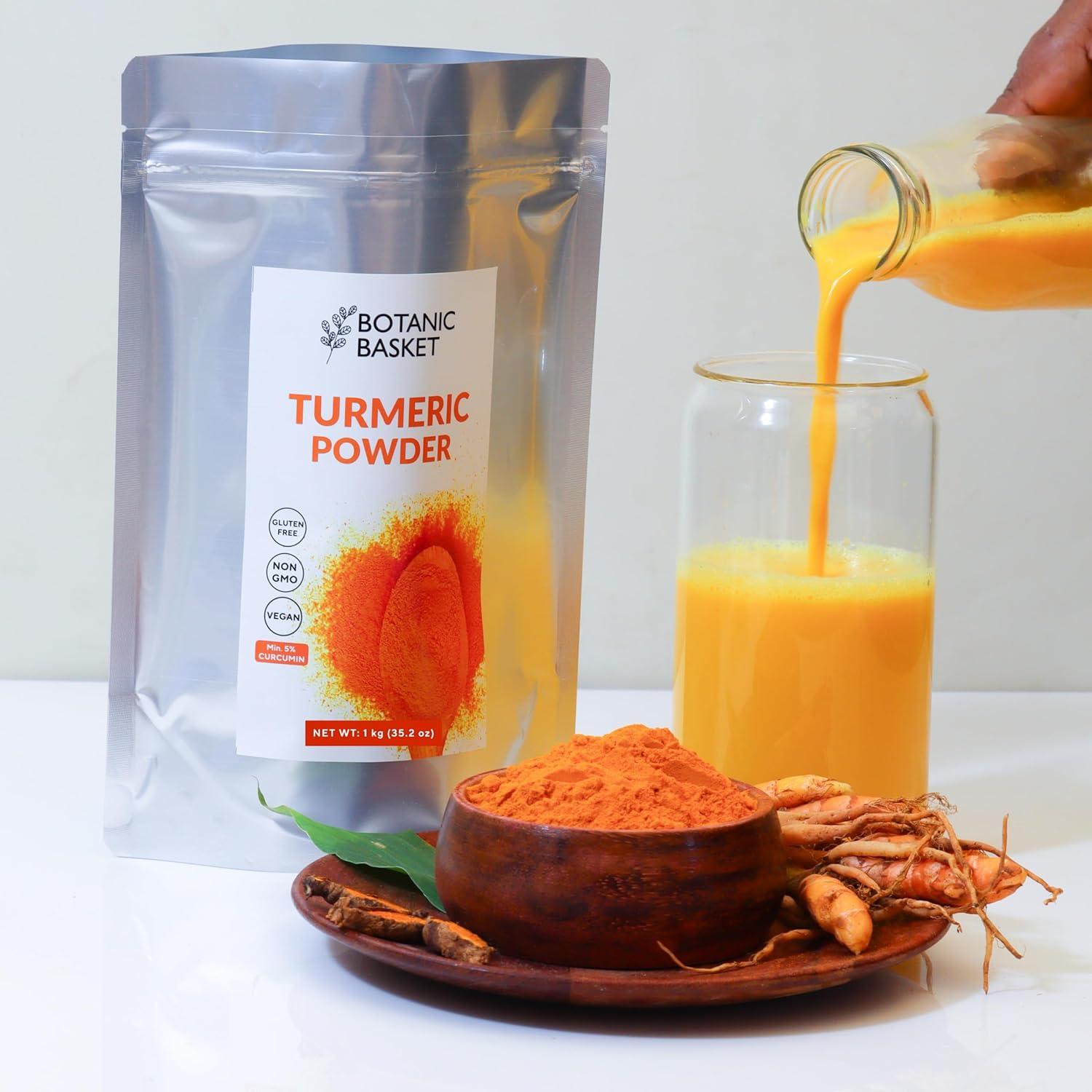 Organic Turmeric Powder 1 kg - 5% Curcumin, Pure Natural Haldi Powder ...