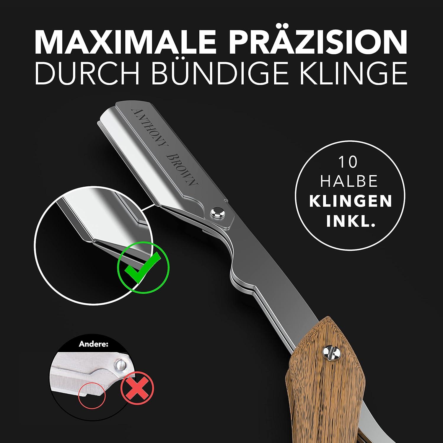 Anthony Brown Silver Razor Set - Precision Blade Head Changeable Blades ...