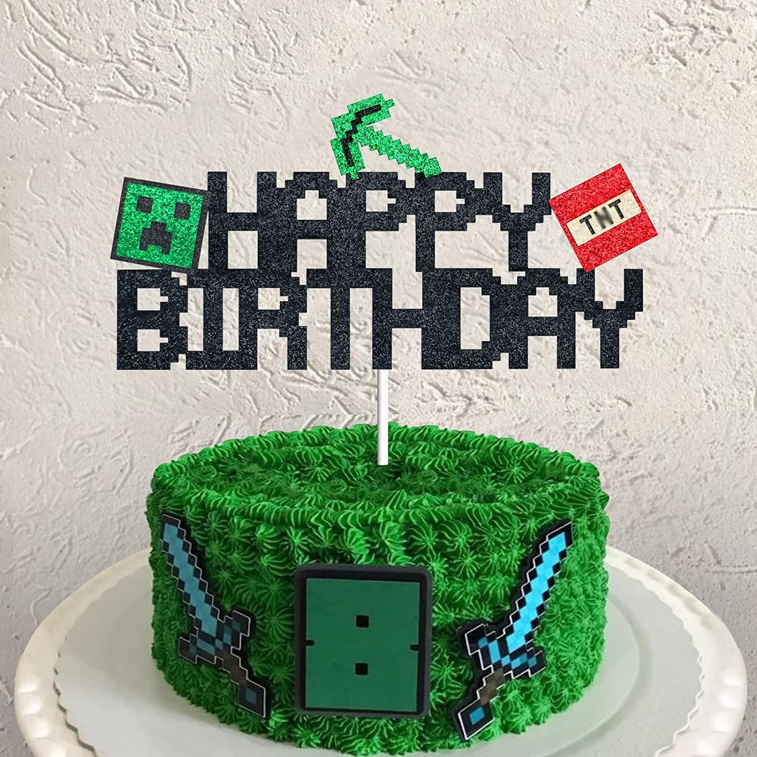 Minecraft Birthday Cake Toppers