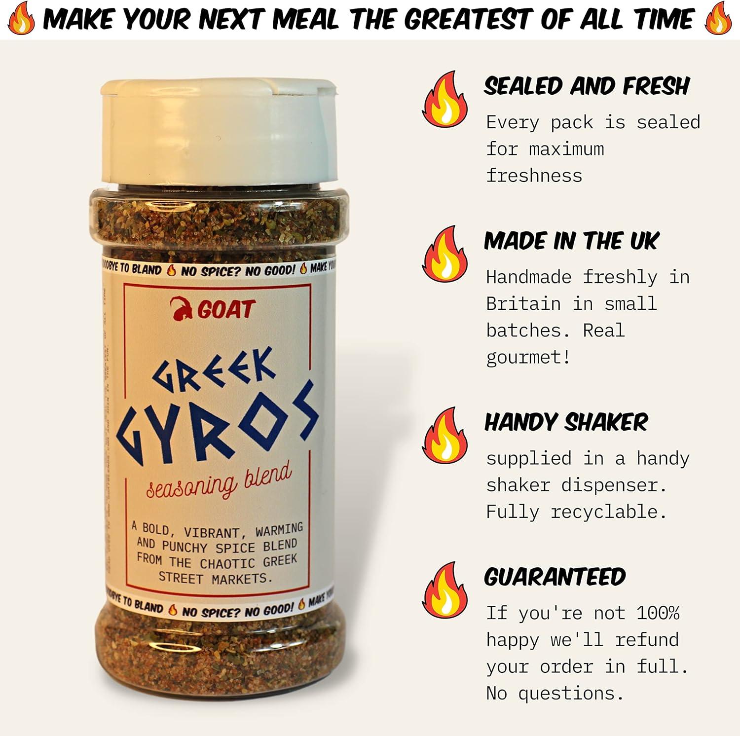 Greek Gyros Seasoning Blend & Rub - Perfect for Kebabs Rotis and Koftes ...