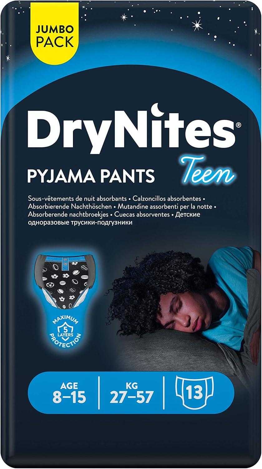 Huggies DryNites Night Pants for Boys 8-15 Years - Monthly Pack of 26 ...