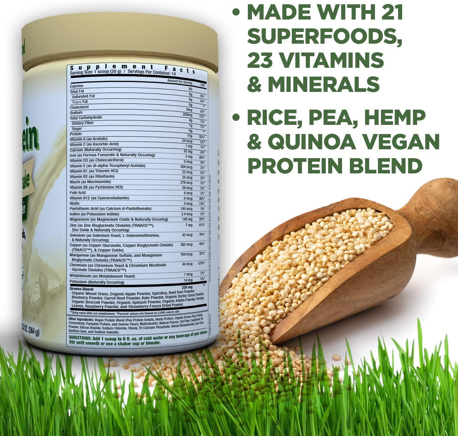 Country Farms Super Greens Vanilla Plant Protein Supplement - 12.8oz ...