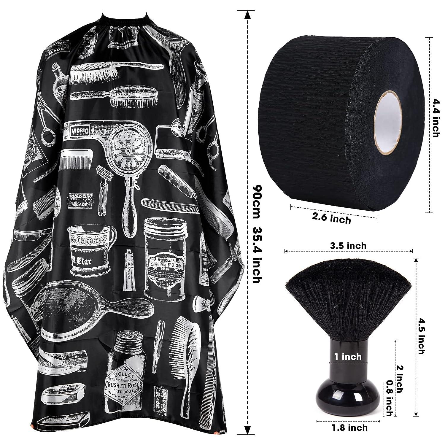 Barber Hair Cutting Cape Set with Adjustable Neck Size - Neck Strips ...