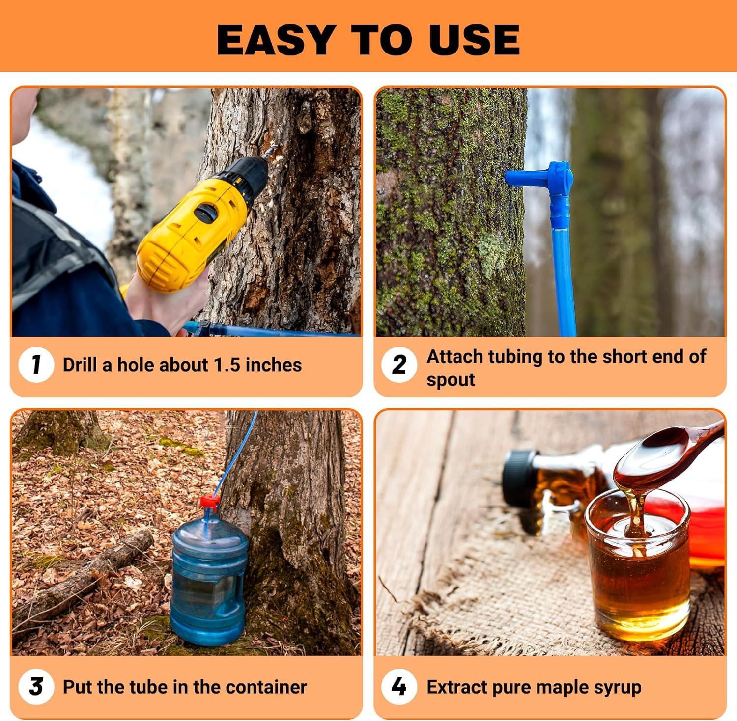 HolyMaji 100FT Maple Syrup Tubing Drop Lines Extractors Food Grade ...