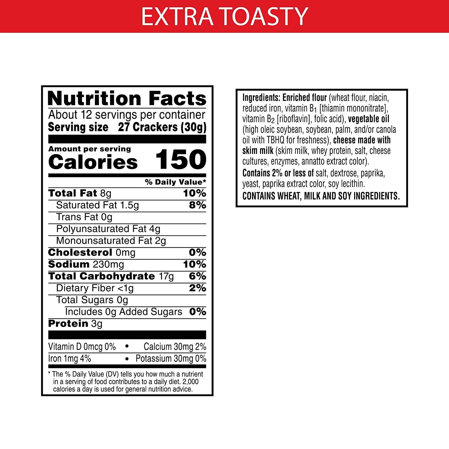 Cheez-It Cheese Crackers Baked Snack Crackers Office and Kids Snacks ...