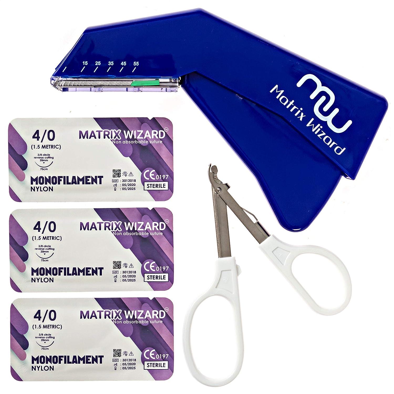 Disposable Skin Stapler with 55 Wires & Remover Tool - First Aid ...