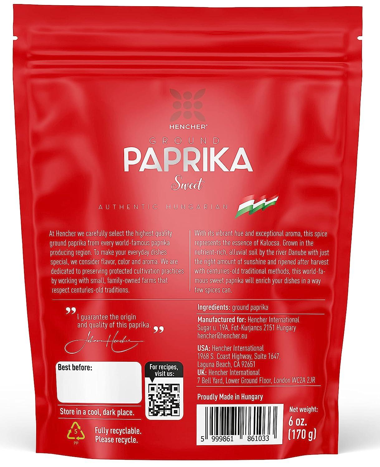 Authentic Hungarian Paprika Spice (Sweet 6 oz) | Hencher | Protected ...