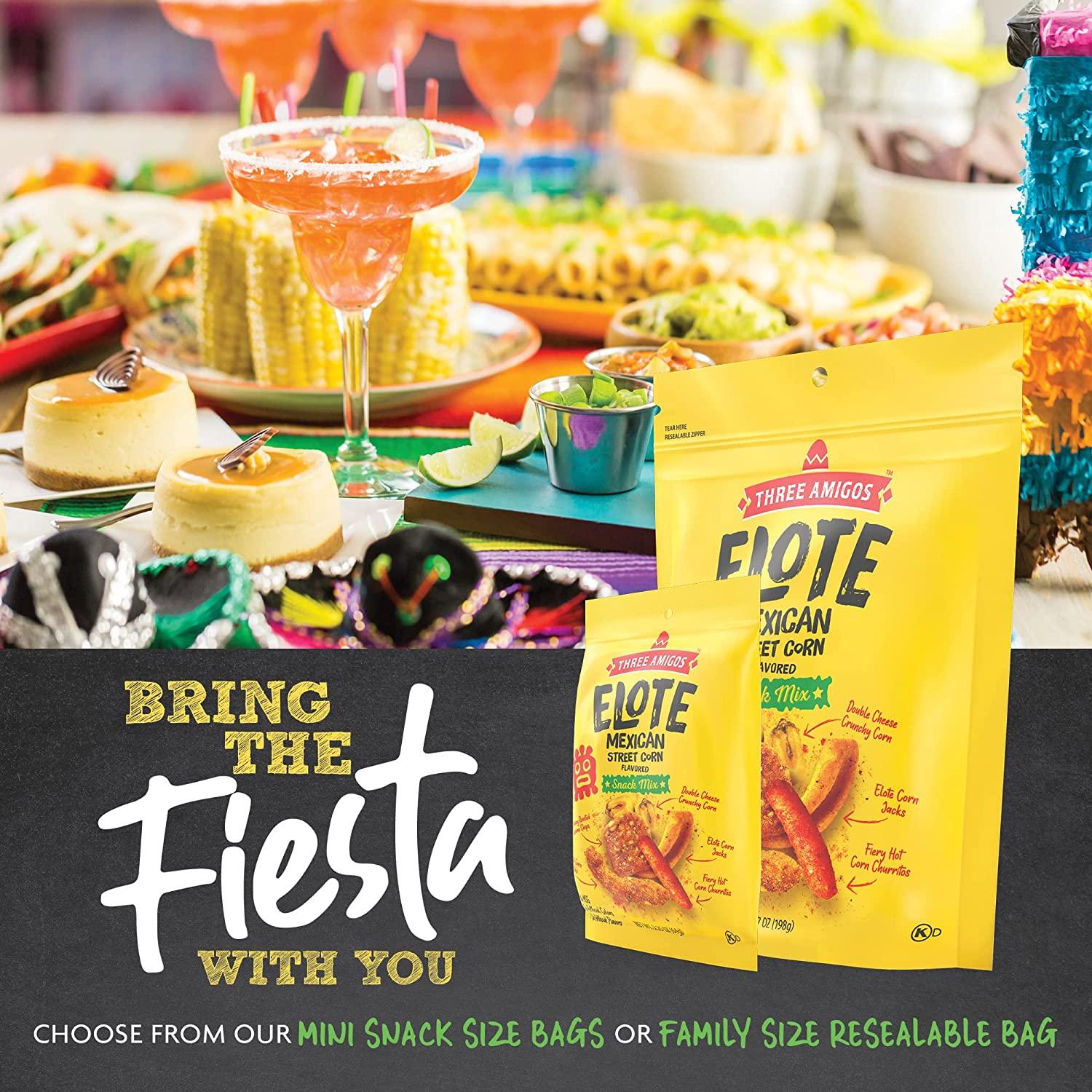 Three Amigos Elote Mexican Street Corn Snack Mix - Gourmet Roasted ...