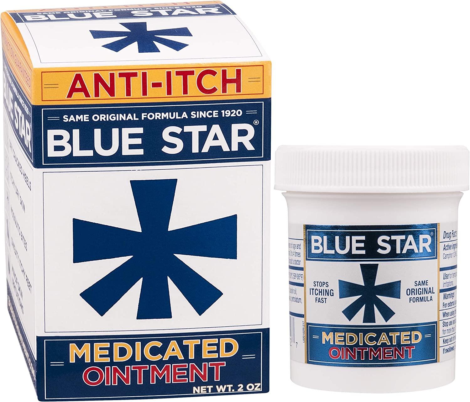 Blue Star Ointment 2 oz - Fast Relief for Itchy Skin (1 Pack) | Buy Now ...