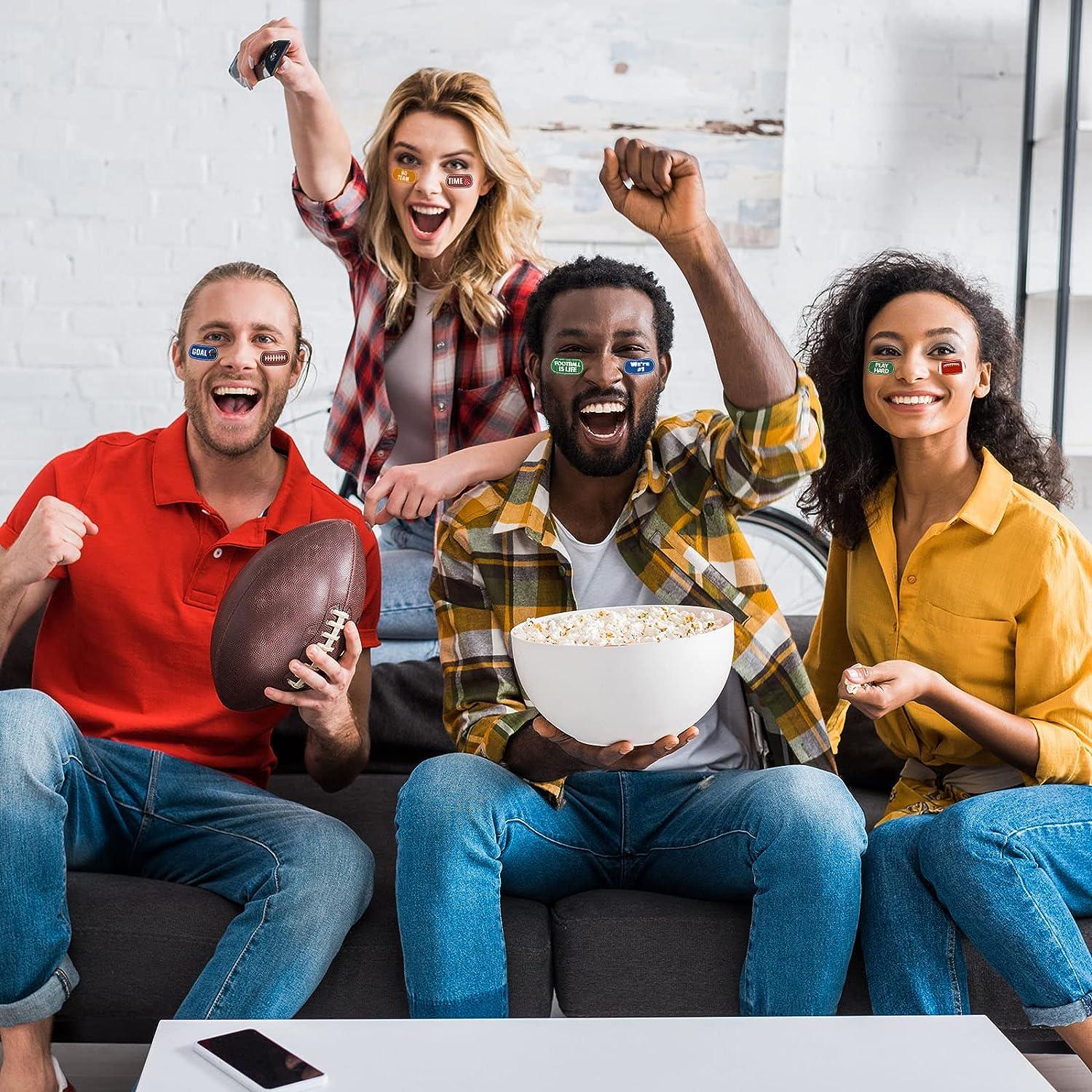 15 Sheets Football Temporary Face Stickers - Kids Football Under Eye ...