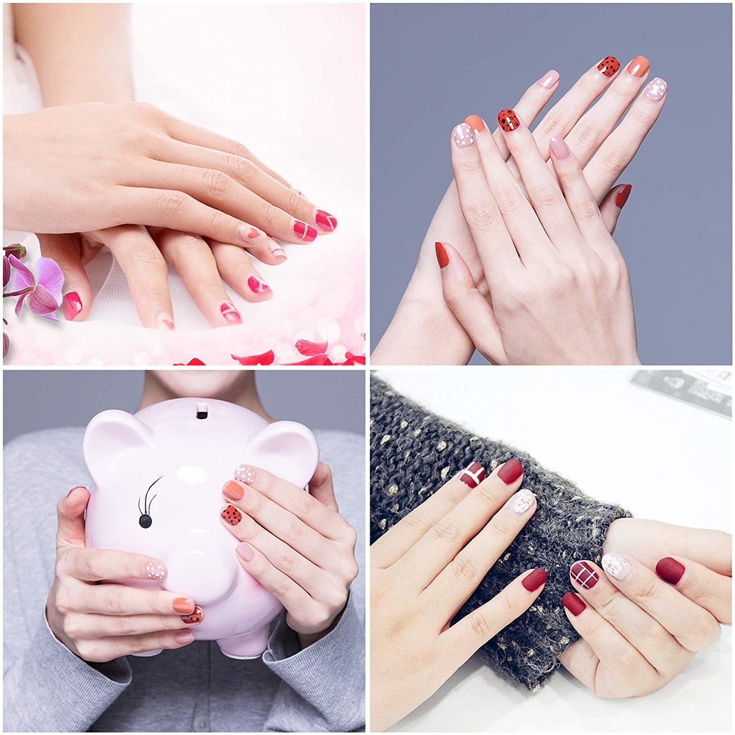 7 Pcs Nail Art Liner Brushes and Dotting Tools Set - Dual-Ended Design ...