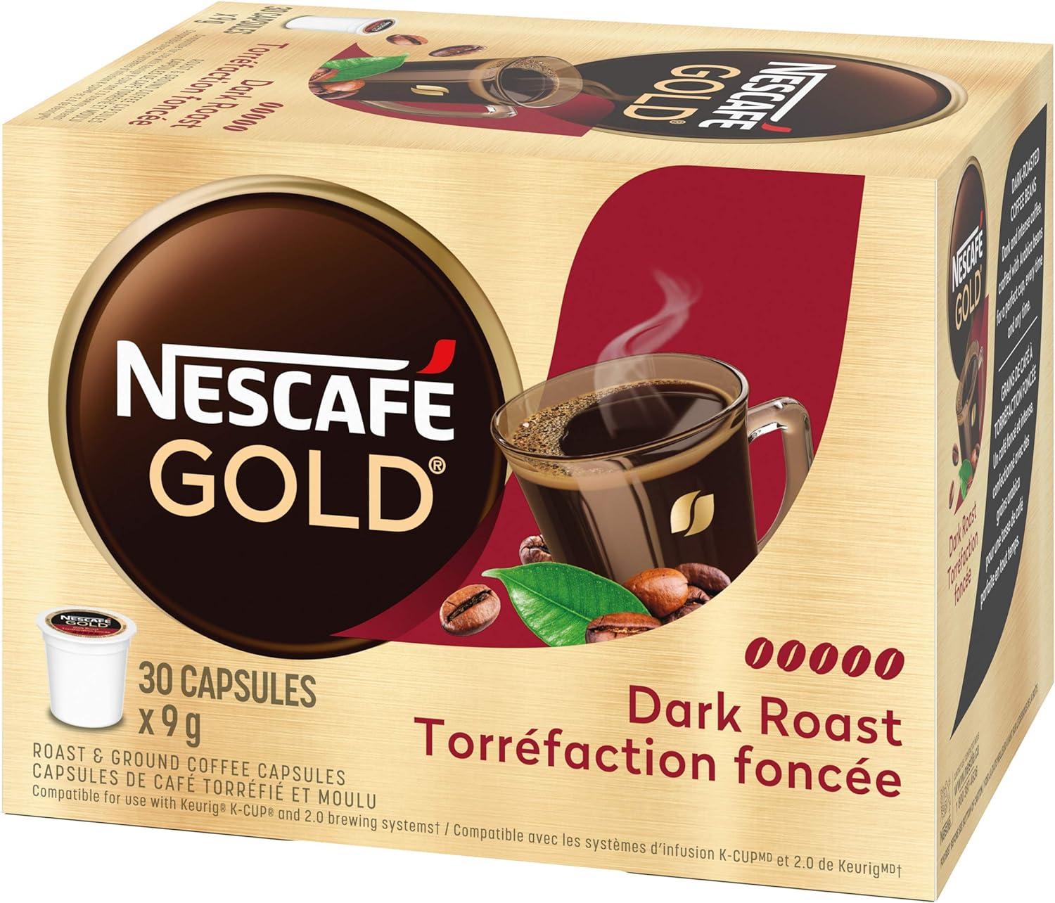 Nescafe Gold Dark Roast Roast & Ground Coffee Capsules 30x9g | Buy Now ...