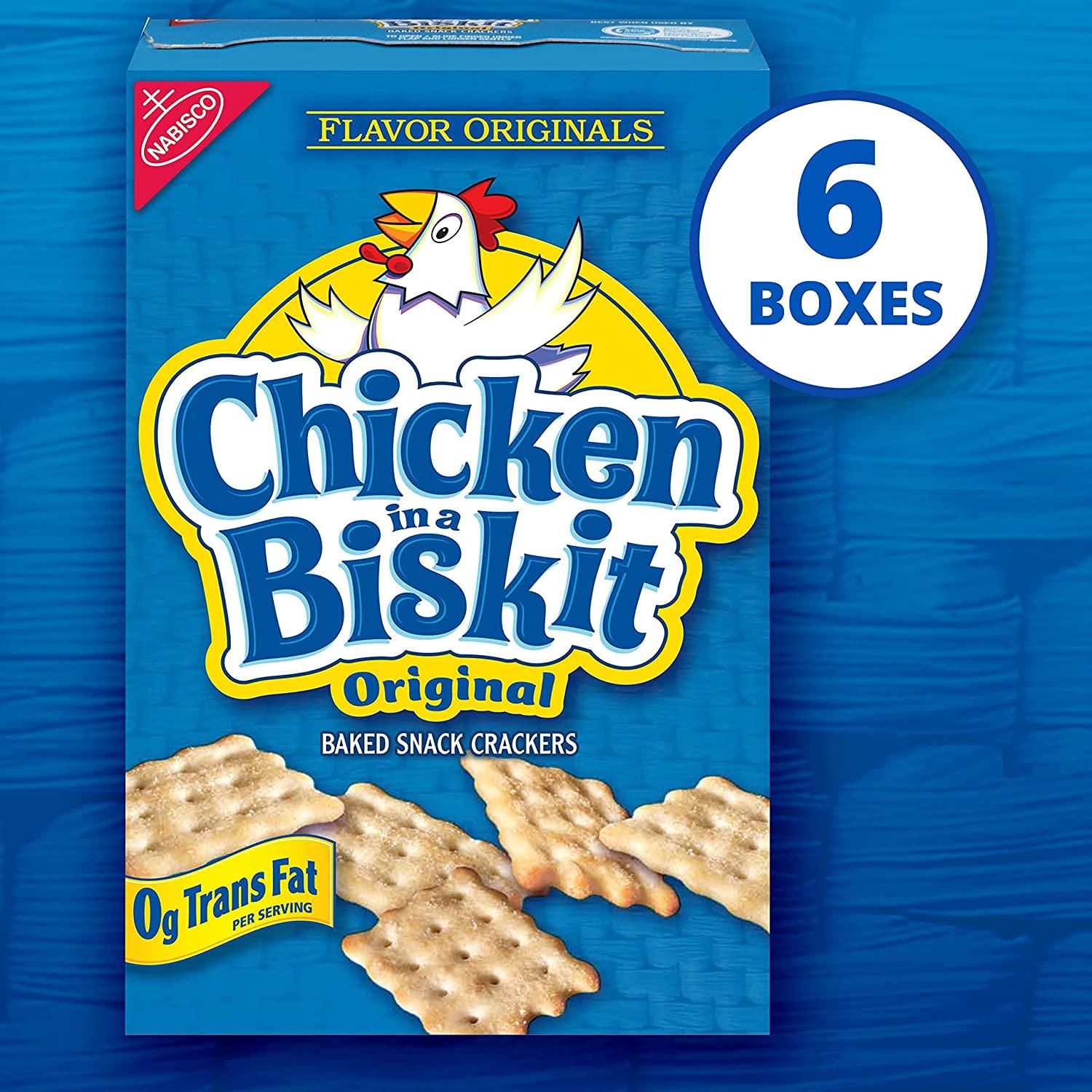 Chicken in a Biskit Original Baked Snack Crackers - 6-7.5 oz Boxes ...