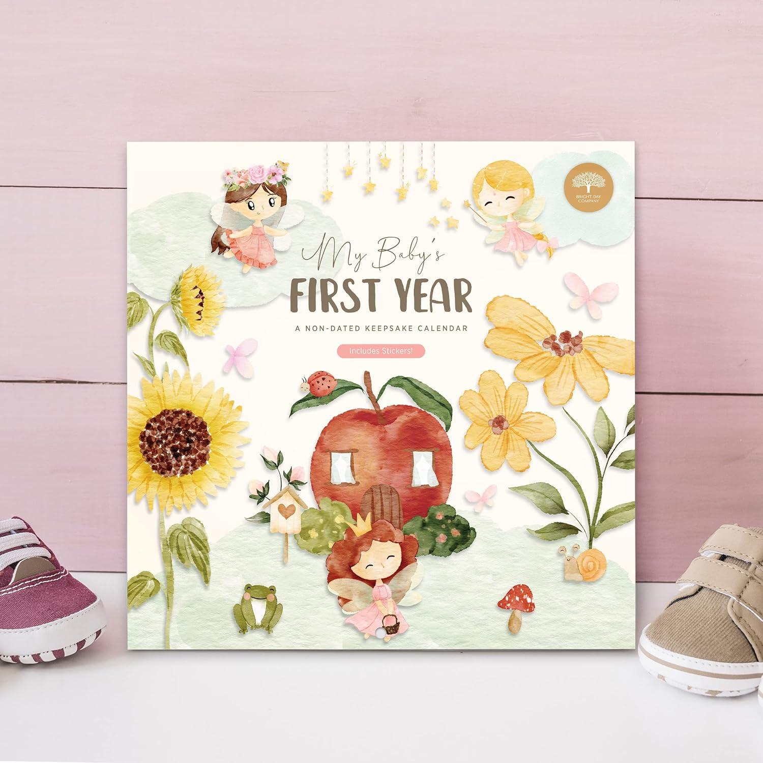 Baby's First Year Calendar by Bright Day - 1st Year Tracker - Journal ...