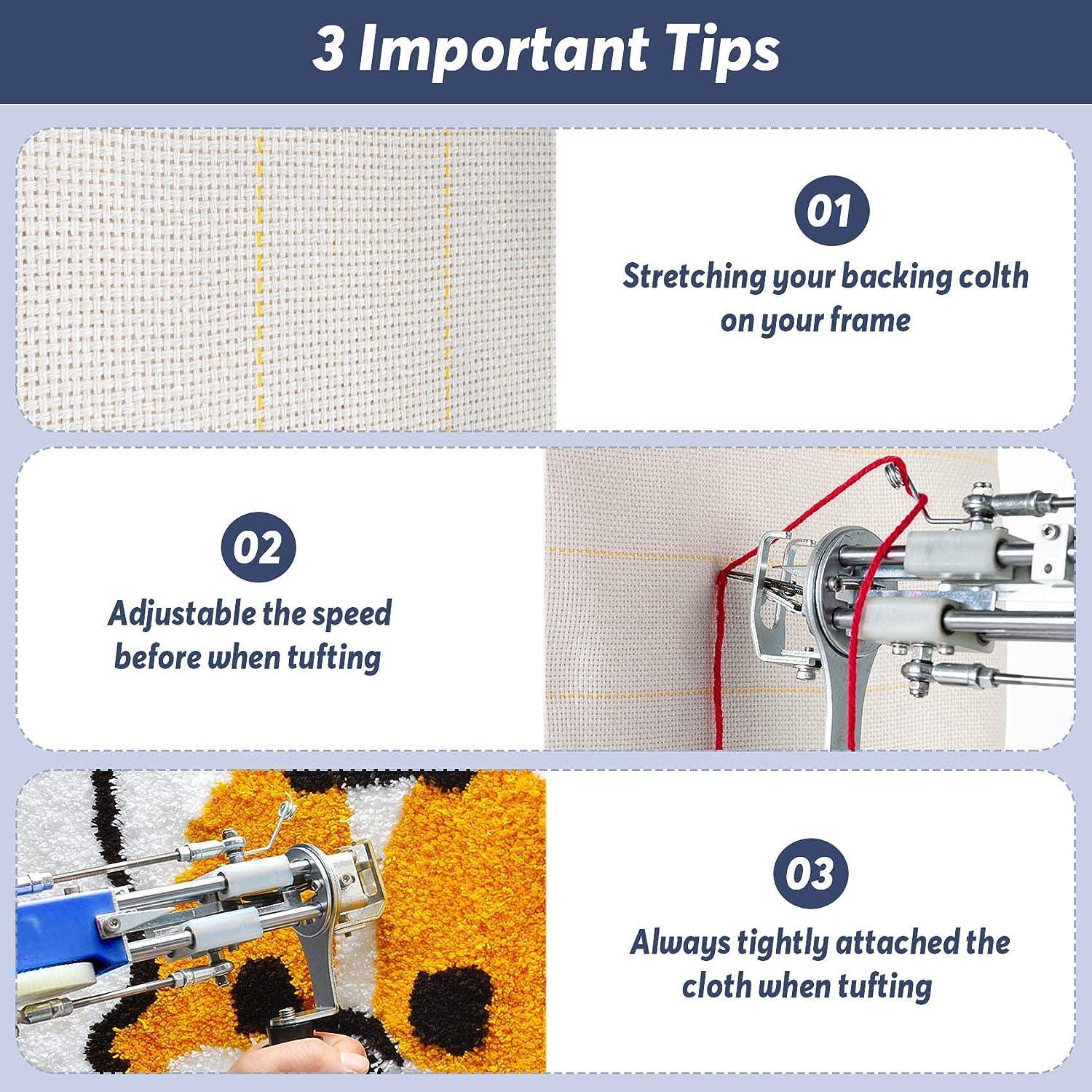 Suteck Tufting Gun 2 in 1 Electric Rug Weaving Machine Kit with 12 ...