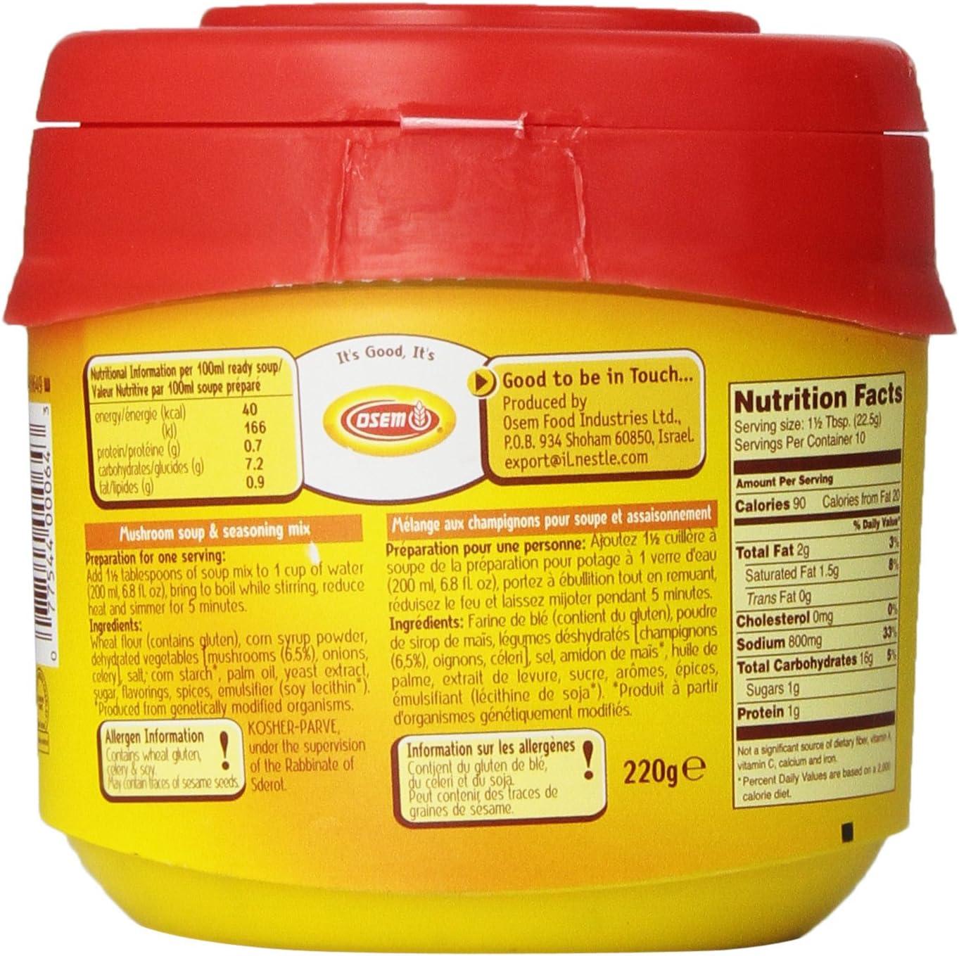 Osem Mushroom Soup & Seasoning Mix 400g - Premium Quality Ingredients ...