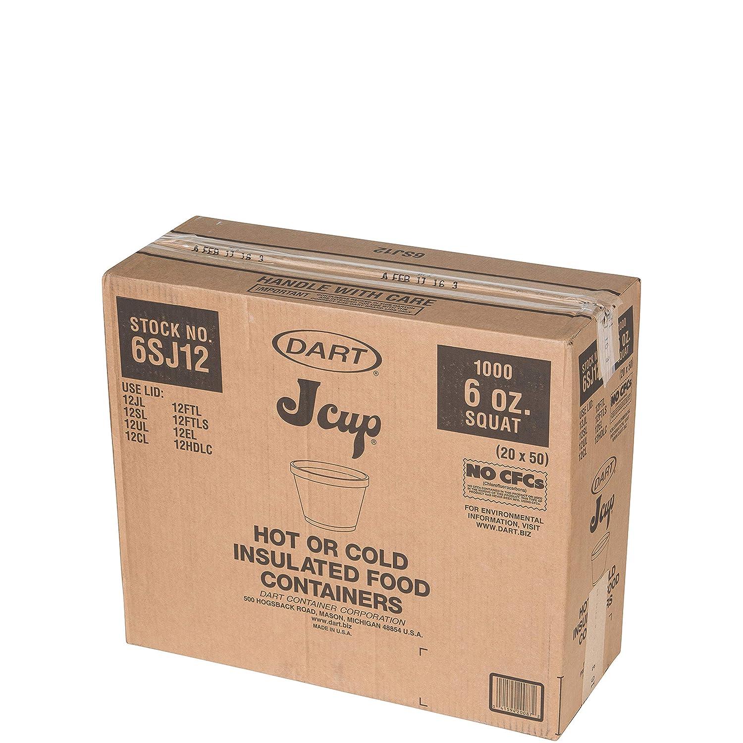 Dart 6SJ12 6 oz Foam Container (Case of 1000) | Buy Now with Express ...