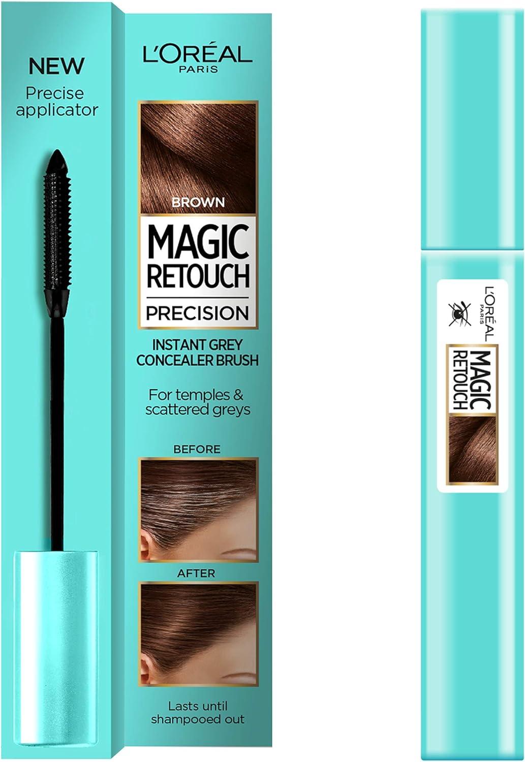 L'Oreal Magic Retouch Brown Precision Instant Grey Concealer Brush 8ml ...