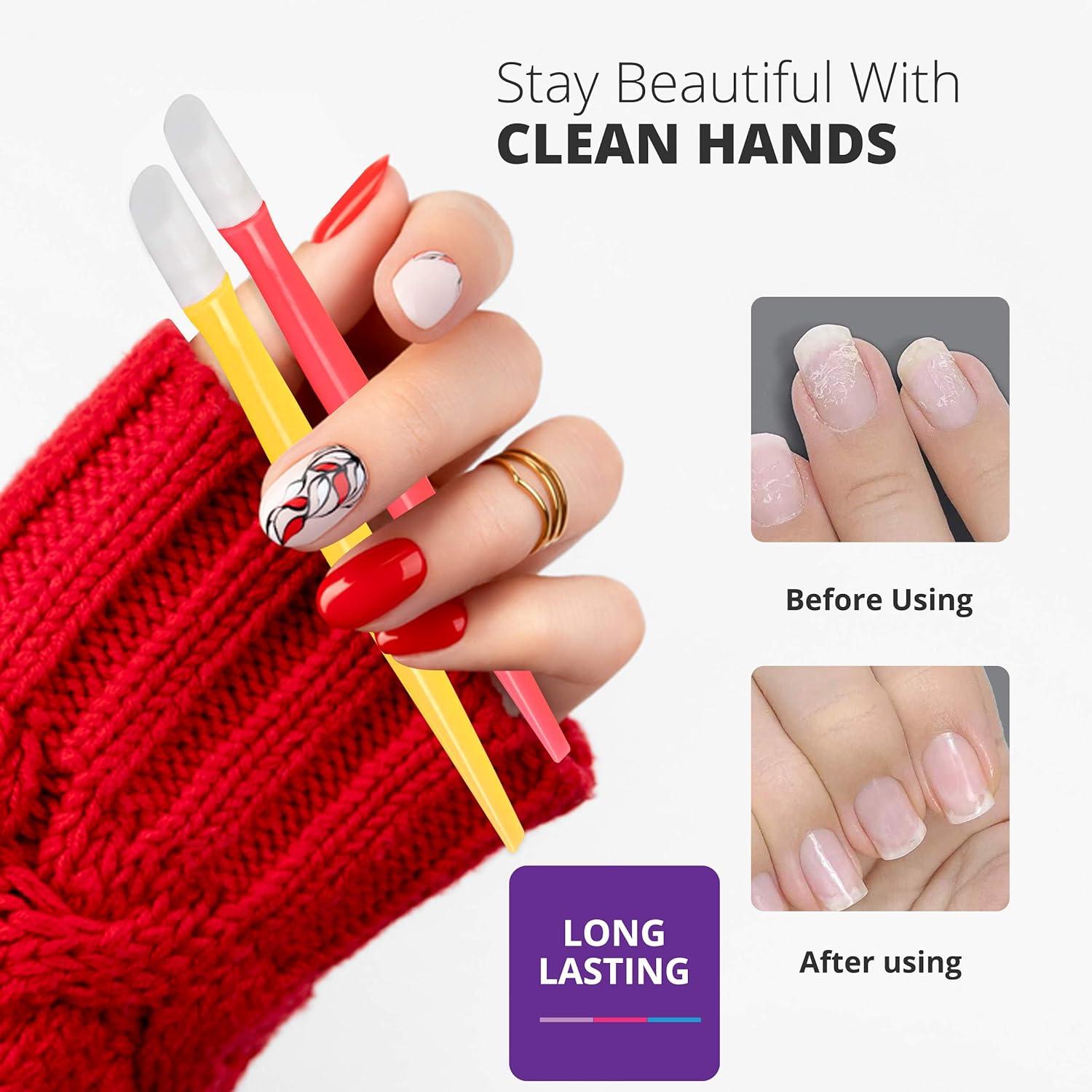 CATTOMBEEG Rubber Cuticle Pusher - Pack of 6 - Nail Art and Cleaner ...