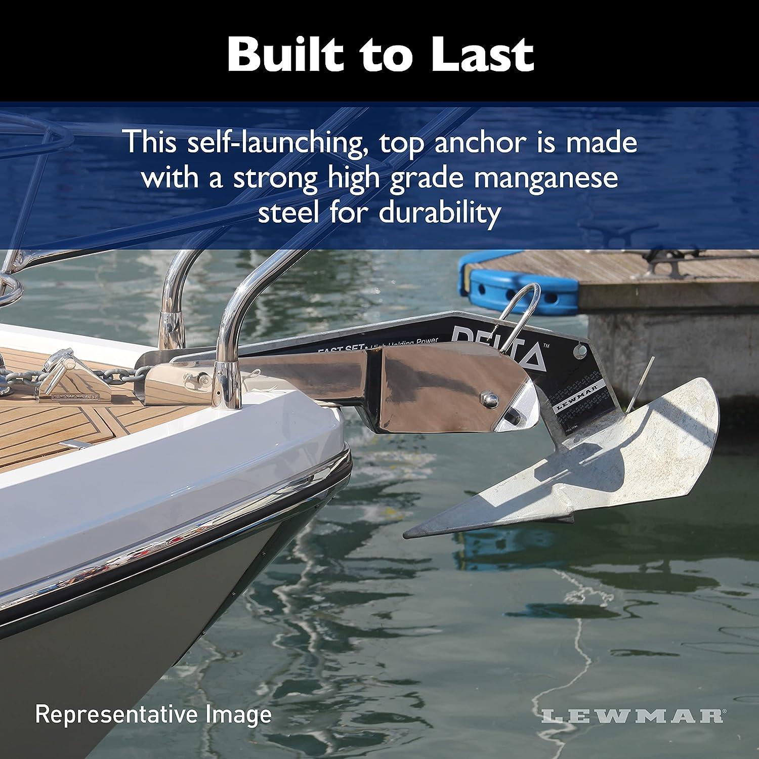 Lewmar 9 lbs Galvanized Steel Delta Anchor - Marine Grade Boat Anchor ...