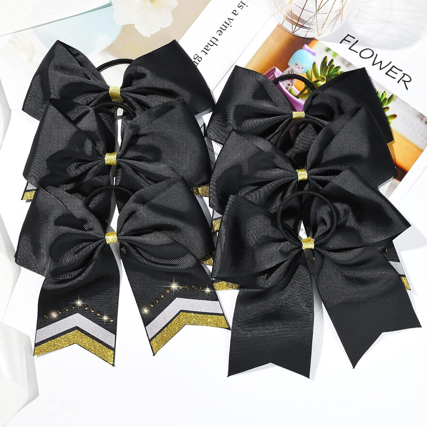 Black Sequin Cheer Bows