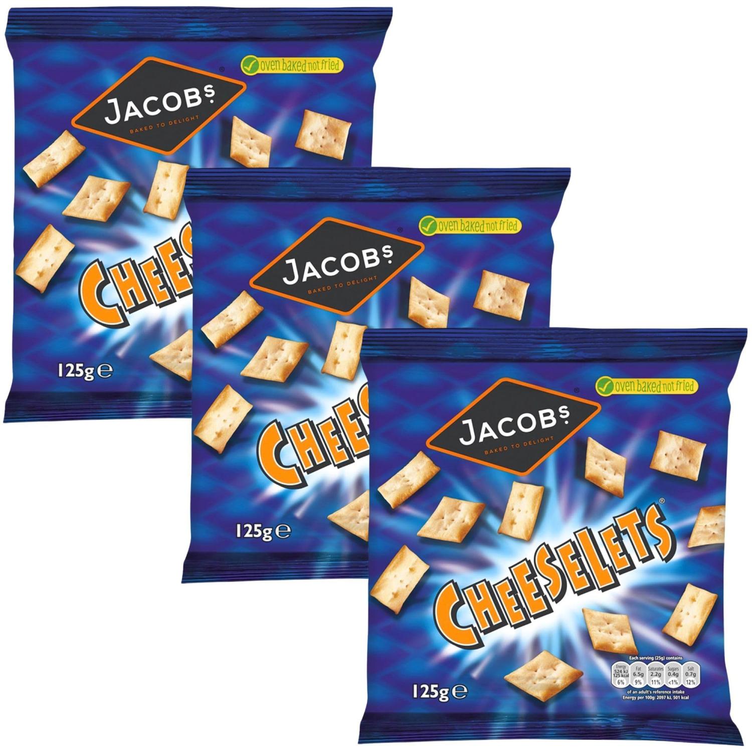 Snack Variety Pack Consisting of Jacob's Cheeselets 125g (Pack of 3 ...