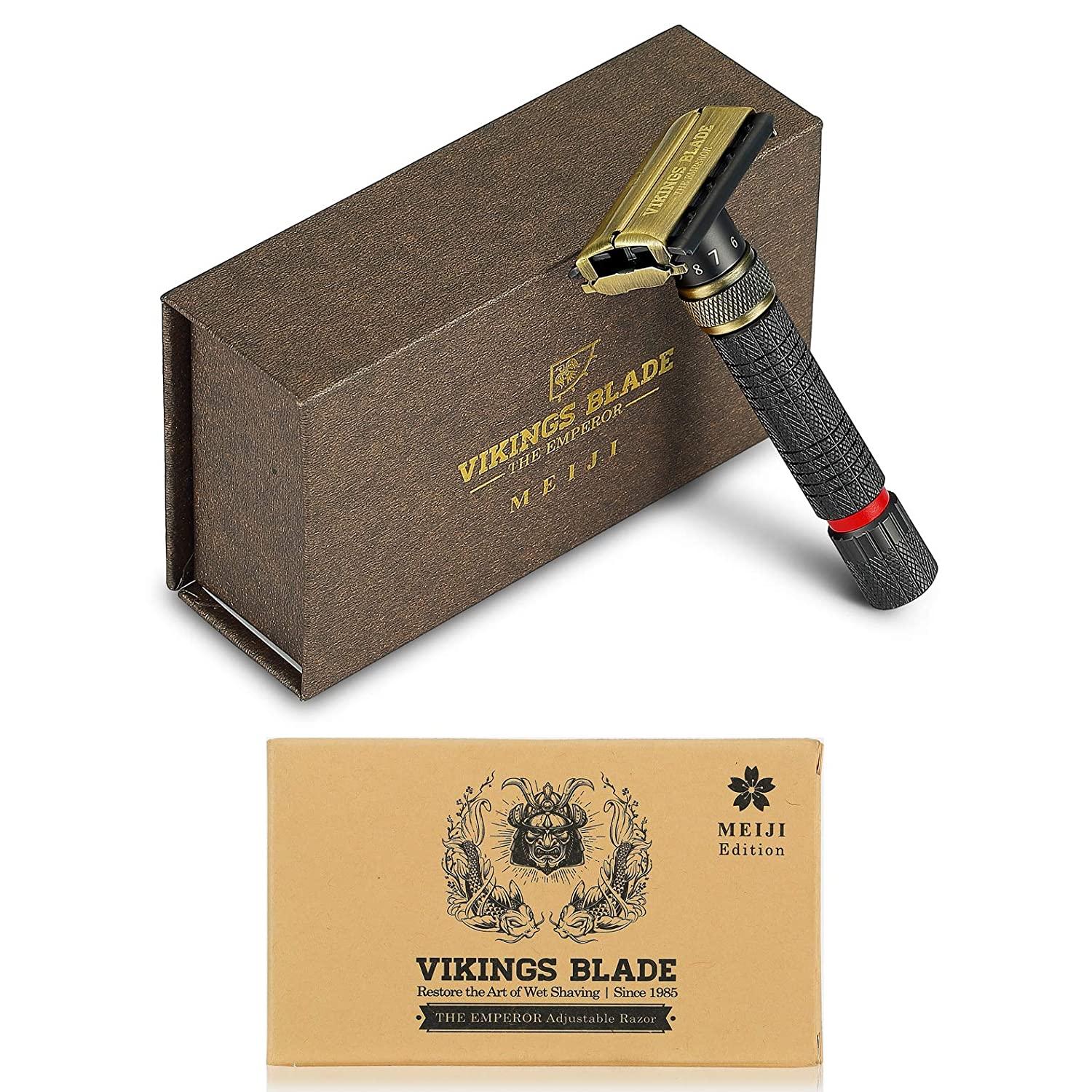 Adjustable Double Edge Safety Razor, The Emperor MEIJI by VIKINGS BLADE ...