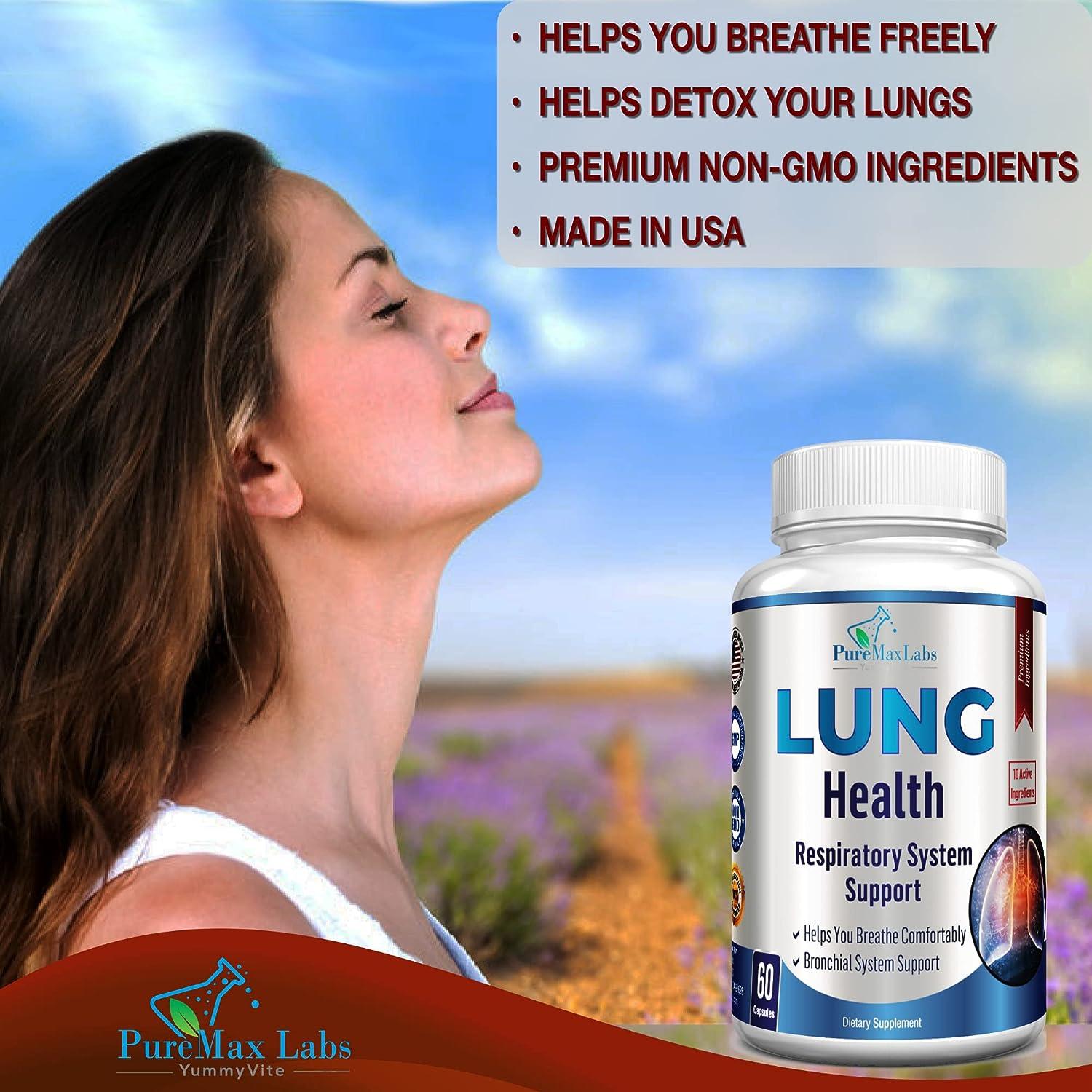 YUMMYVITE Lung Support Supplement - Cleanse, Detox & Improve Lung Health - 60 Capsules | Buy Now ...