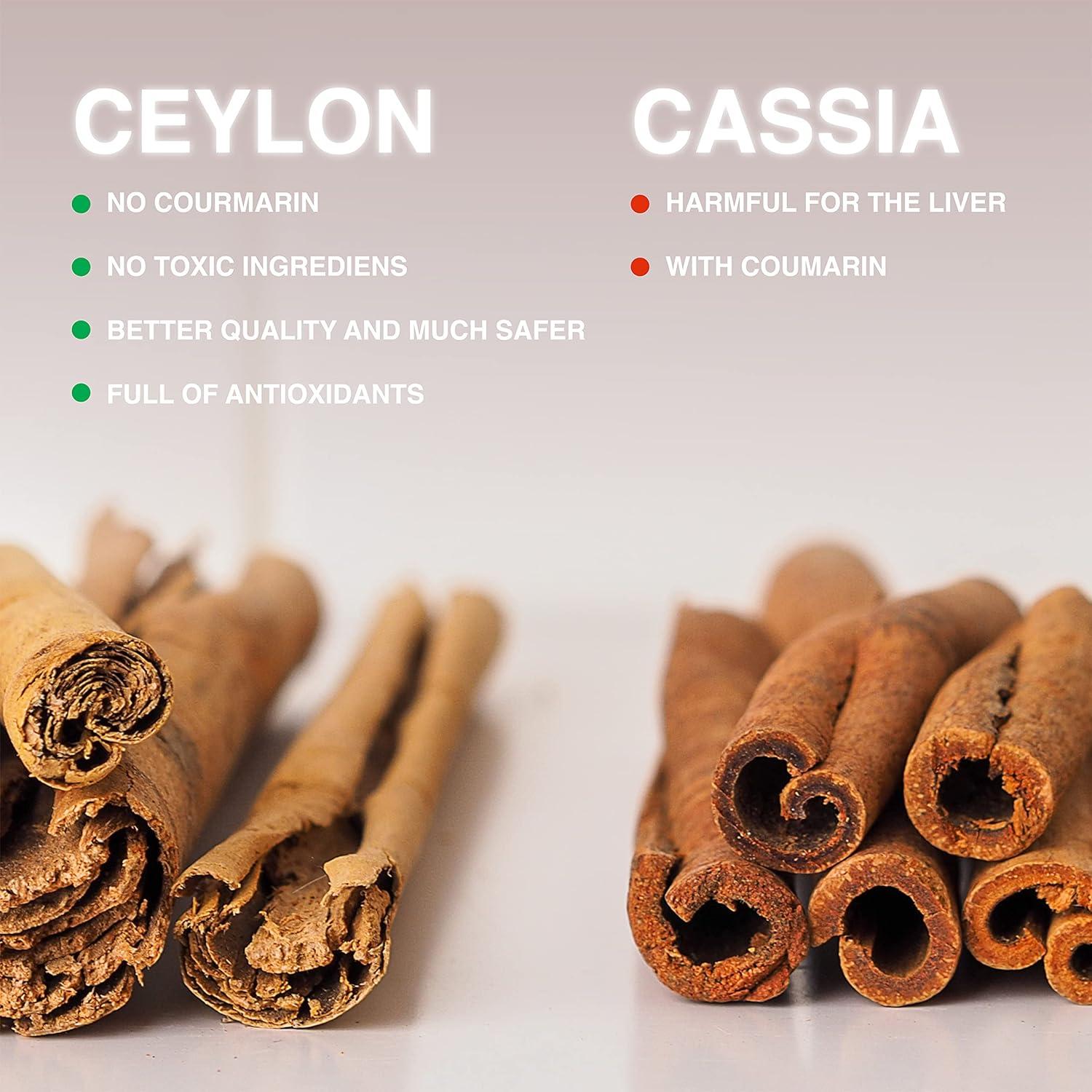 Ceylon Cinnamon Tablets 4000mg - Blood Sugar Control Supplement - 180 ...