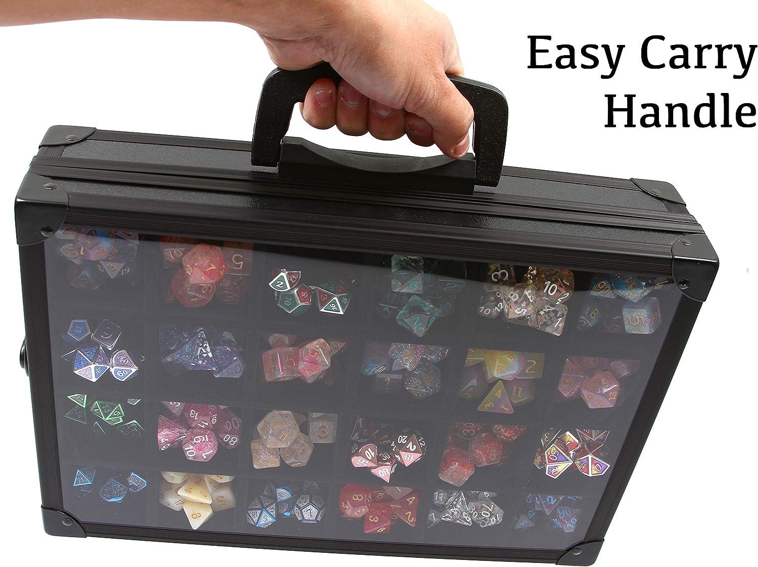 Forged Dice Co. Dice Display Case and Rolling Tray with 2 Divided Trays ...