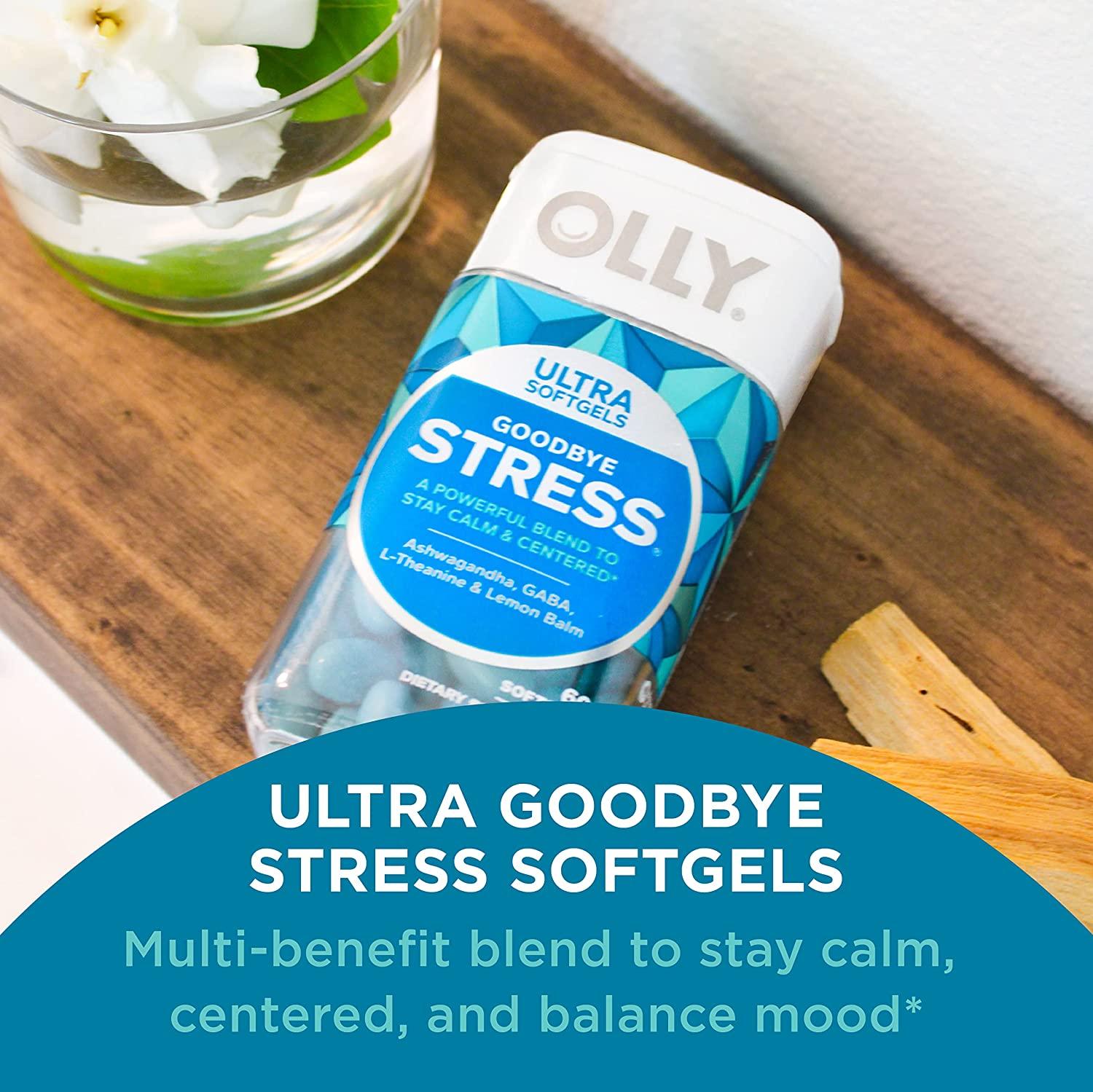 OLLY Ultra Strength Goodbye Stress Softgels - 60 Count Stress Relief ...
