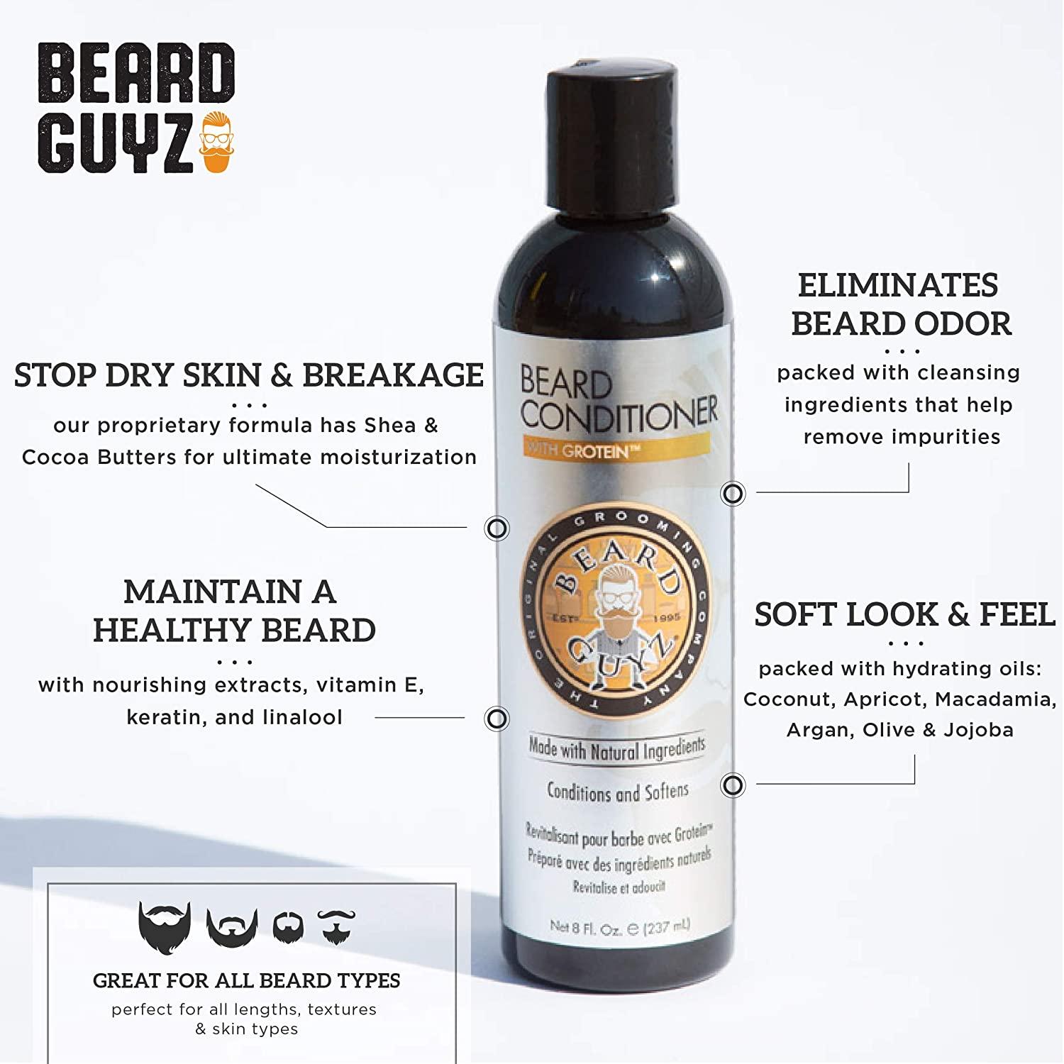 Beard Guyz Beard Conditioner for All Beard Types - 8 oz | Pack of 1 ...
